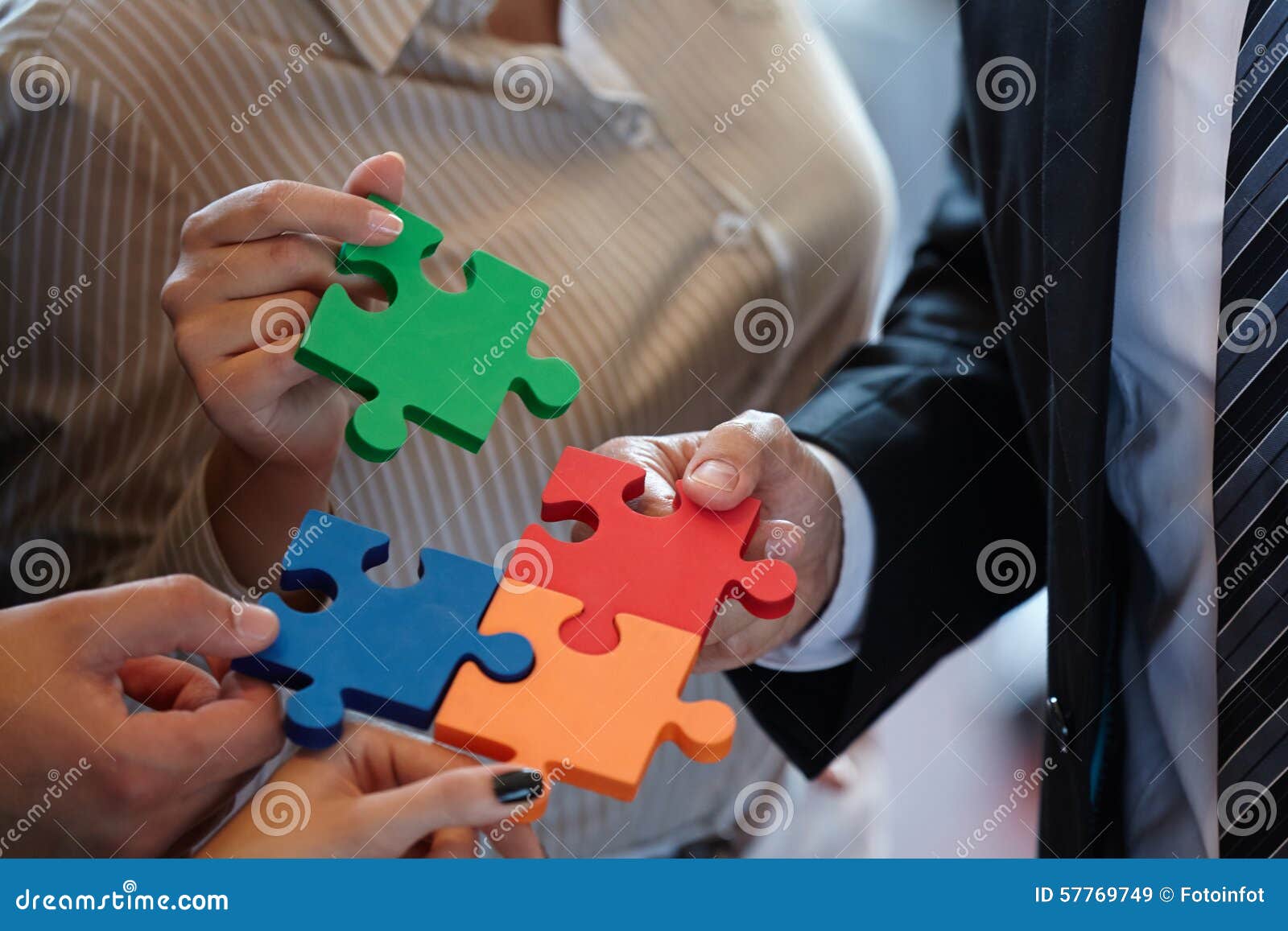 Business People Assembling Jigsaw Stock Image - Image of creativity ...