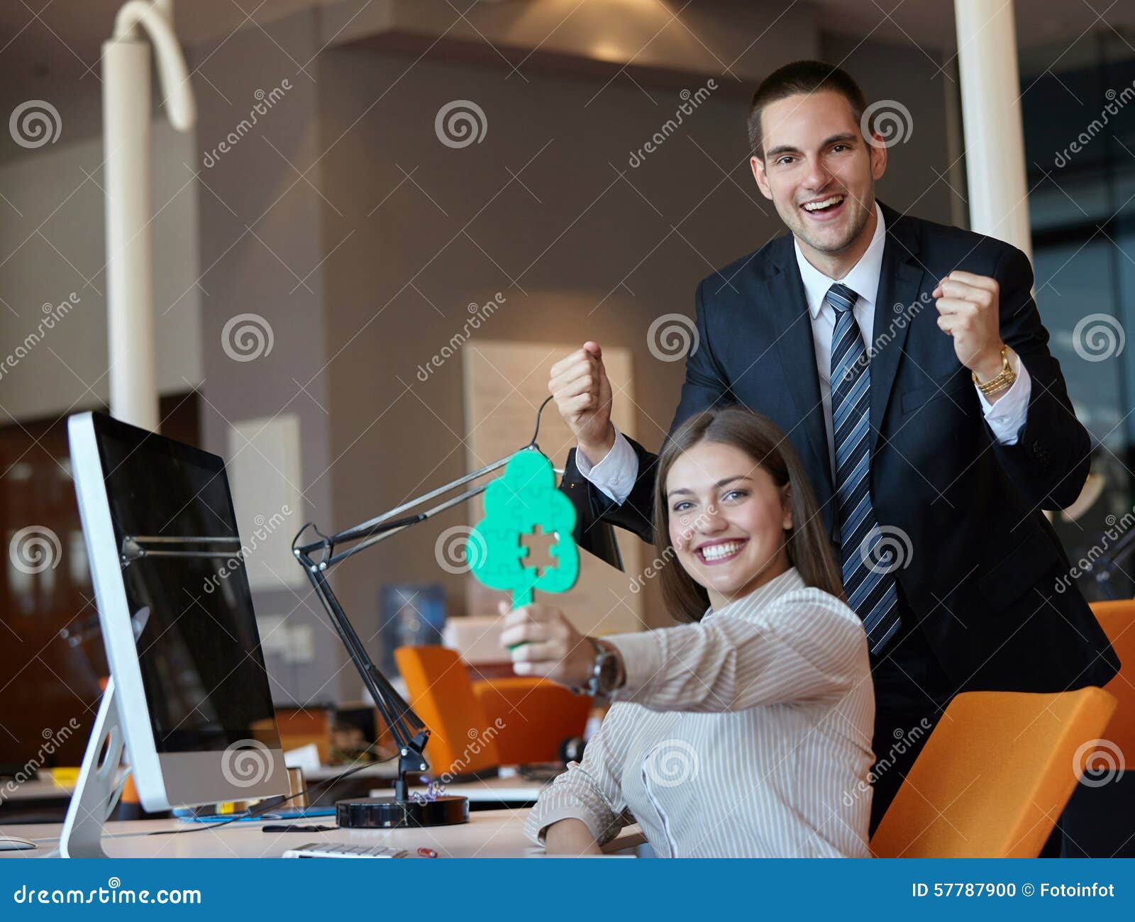 Business People Assembling Jigsaw Stock Photo - Image of abstract, idea ...