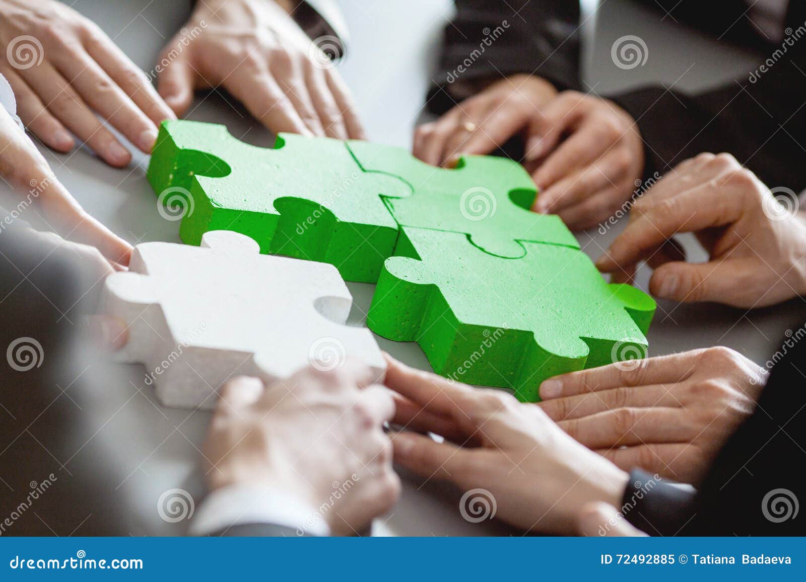 Business People Assembling Puzzle Stock Image - Image of communication ...