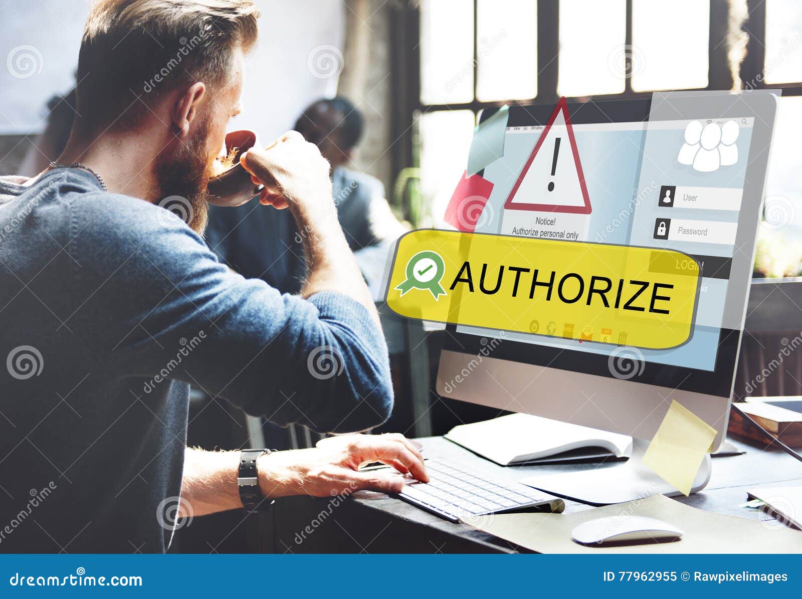 Business People Authorize Graphic Concept Stock Image - Image of ...