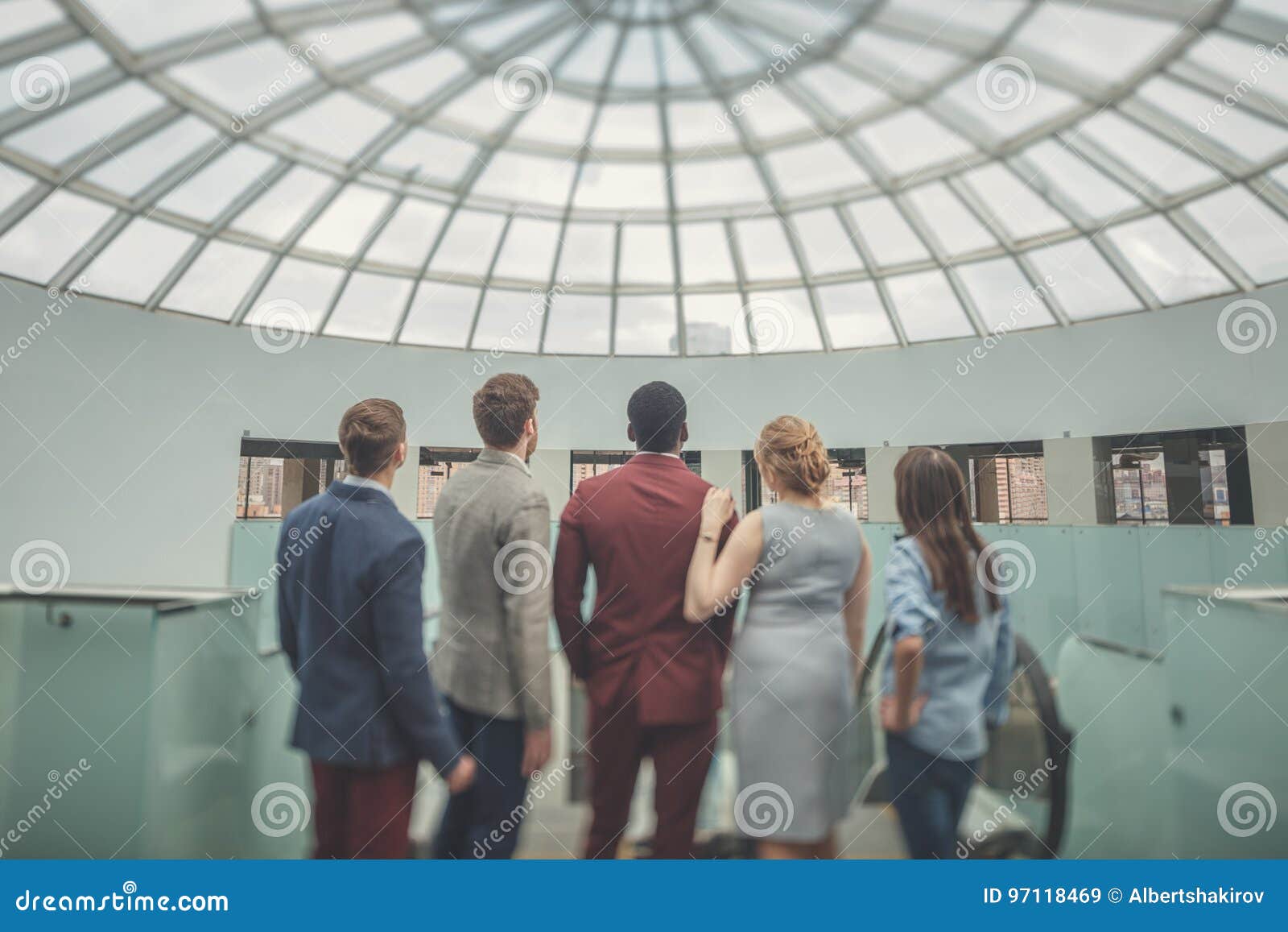 Business People from the Back - Looking at Something Stock Image ...