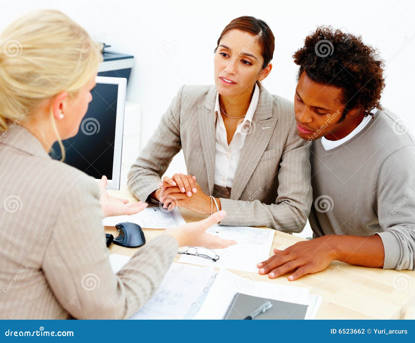 Business People in a Bank Meeting Stock Photo - Image of human, hands ...