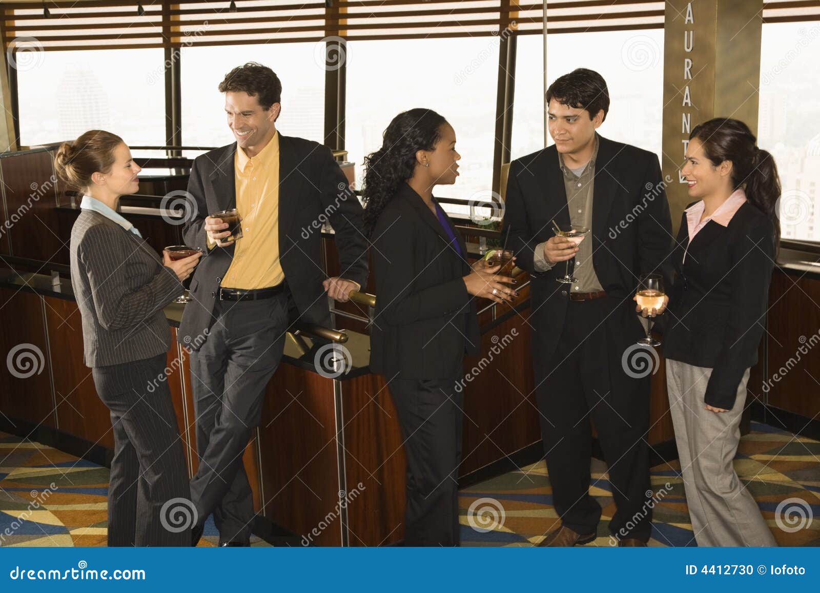 Business people in bar. stock photo. Image of cocktail - 4412730