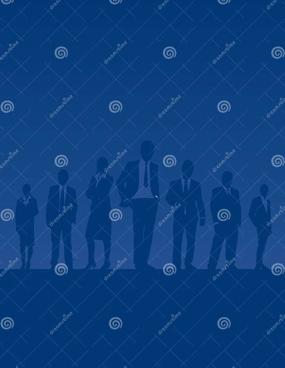 Business People Blue Background Stock Illustration - Illustration of ...