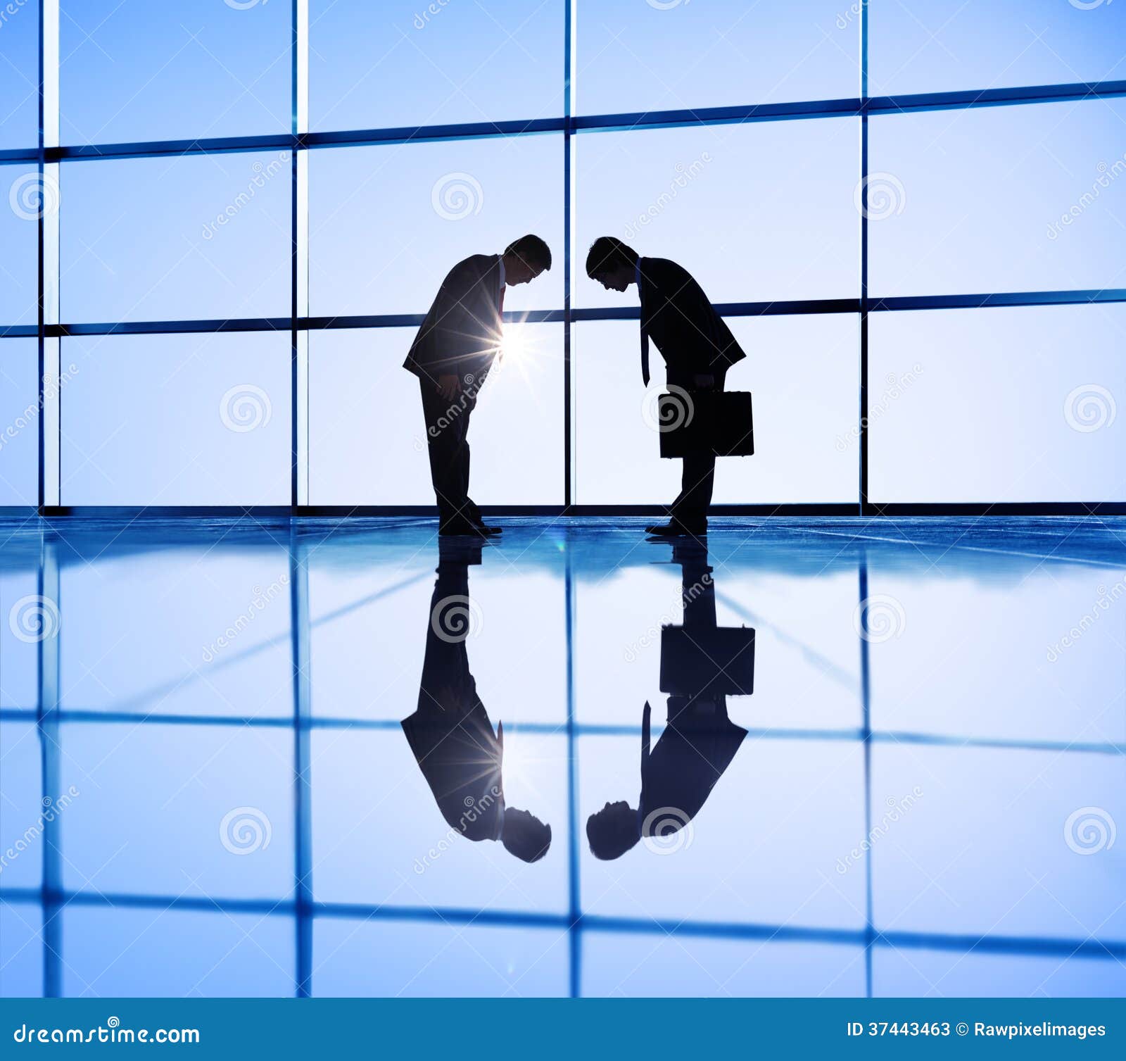 Business People Bowing To Each Other Stock Image - Image of agreement ...