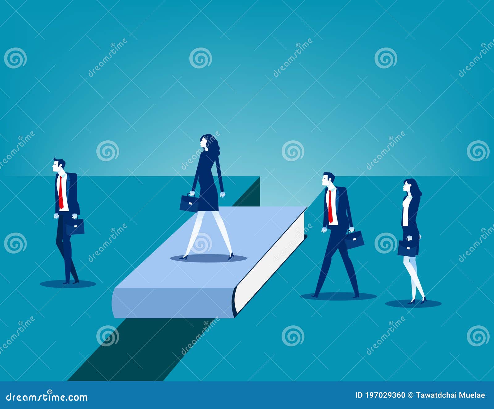 Business People Bridging the Gap. Business Connection Concept Stock ...