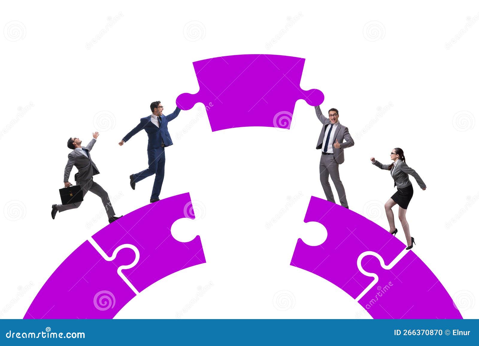 Business People Building Bridge in Teamwork Concept Stock Photo - Image ...