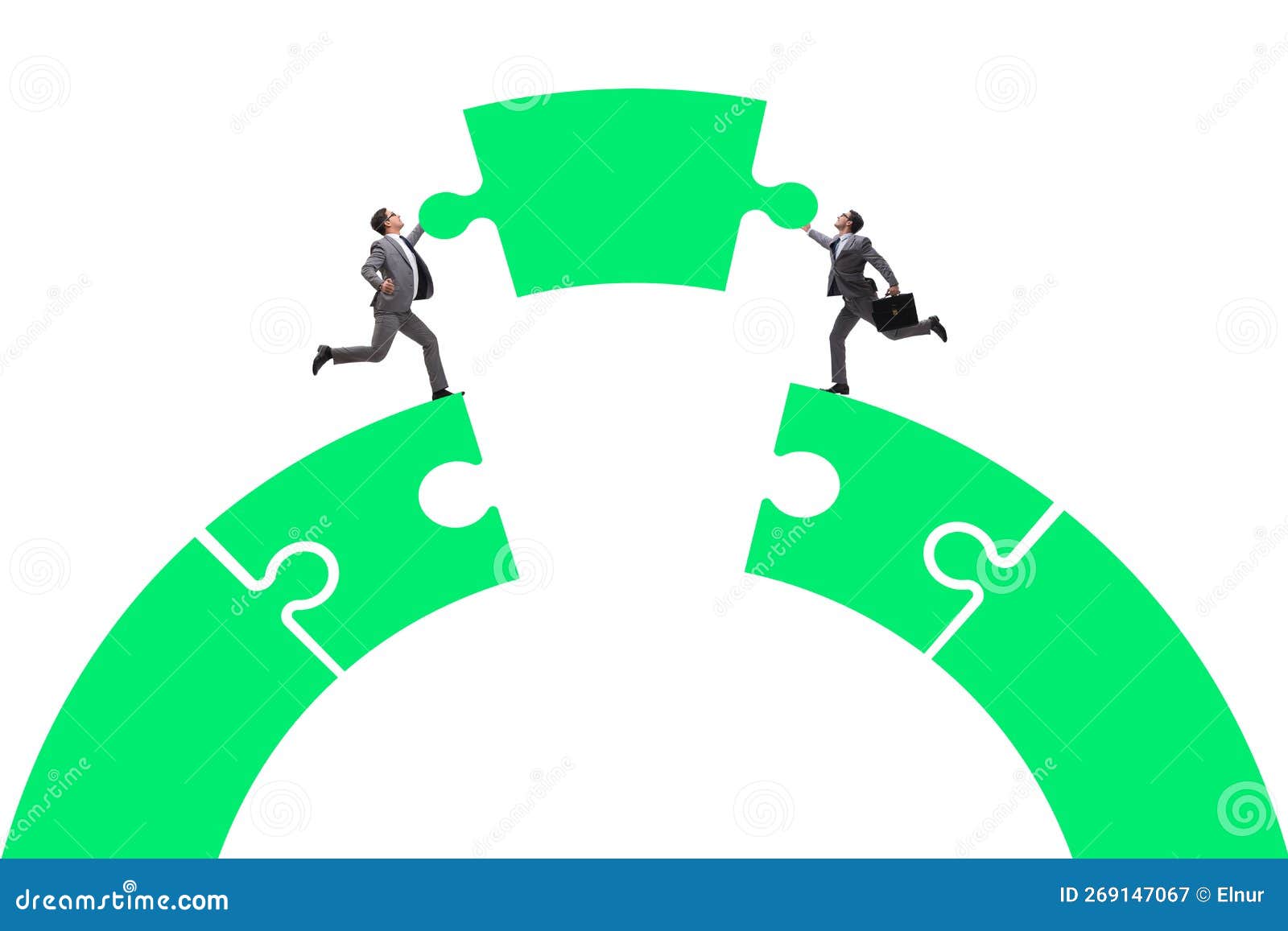 Business People Building Bridge in Teamwork Concept Stock Image - Image ...