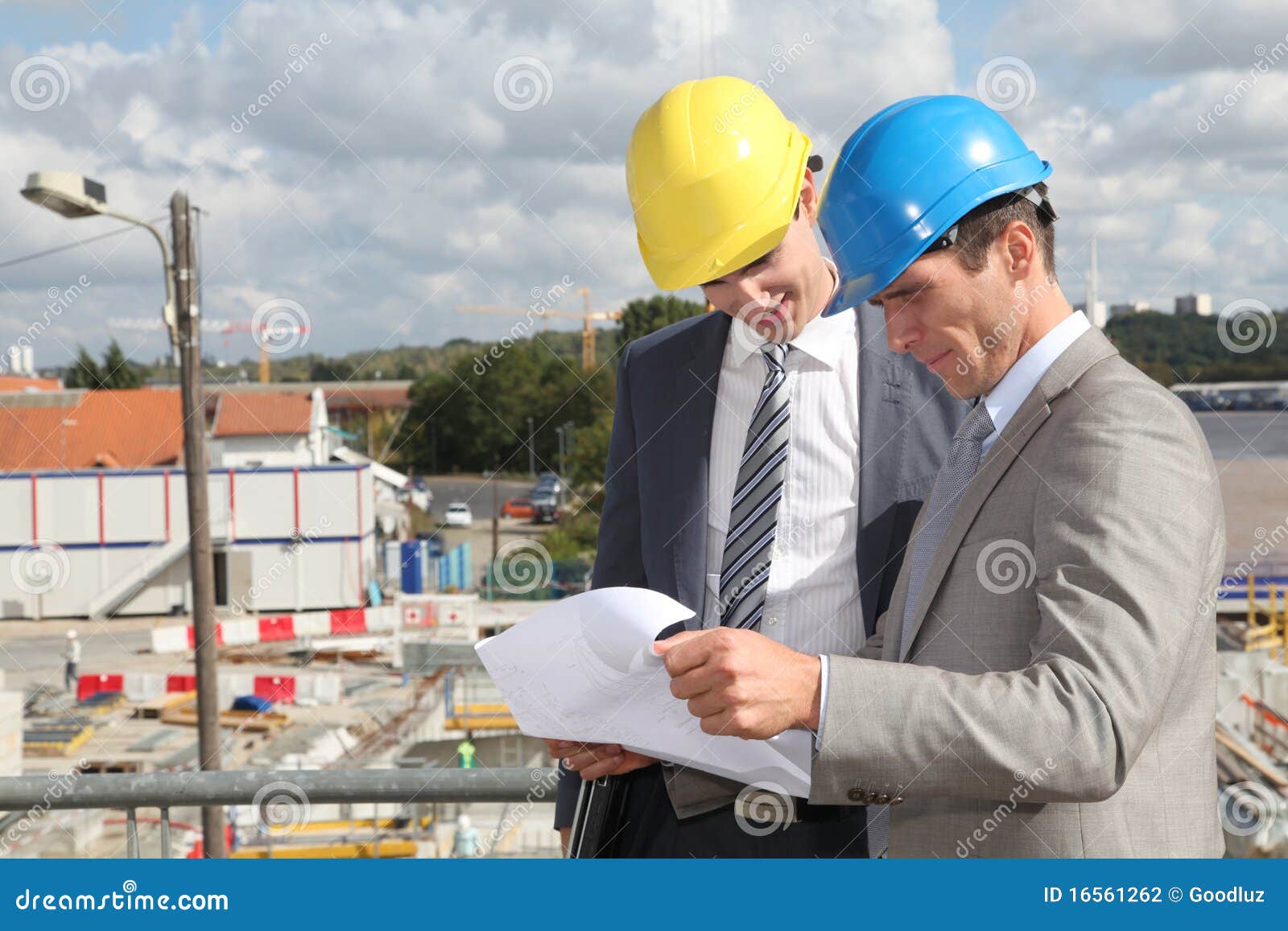 Business People on Building Site Stock Photo - Image of colleagues ...