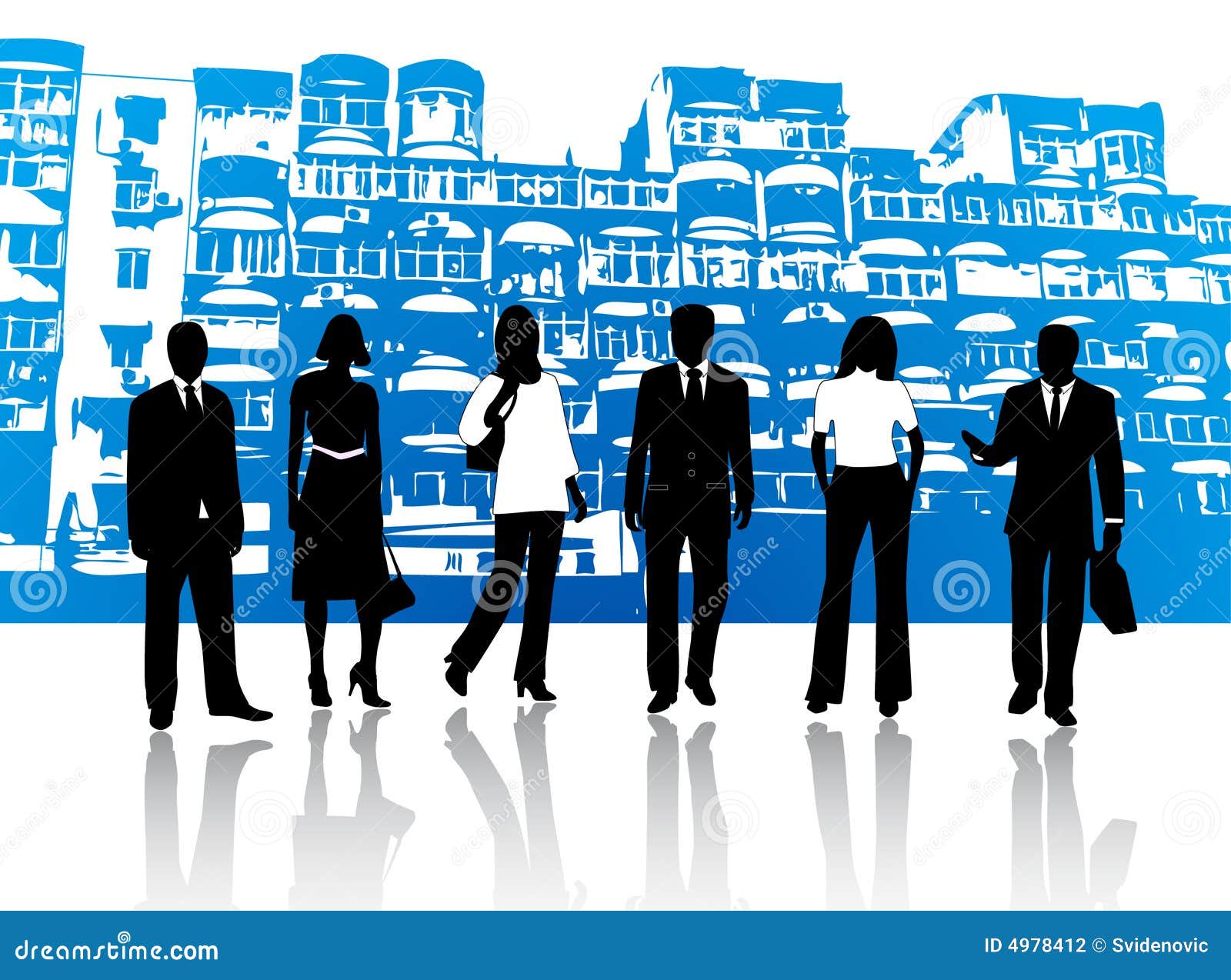 Business People and Buildings Stock Vector - Illustration of growth ...