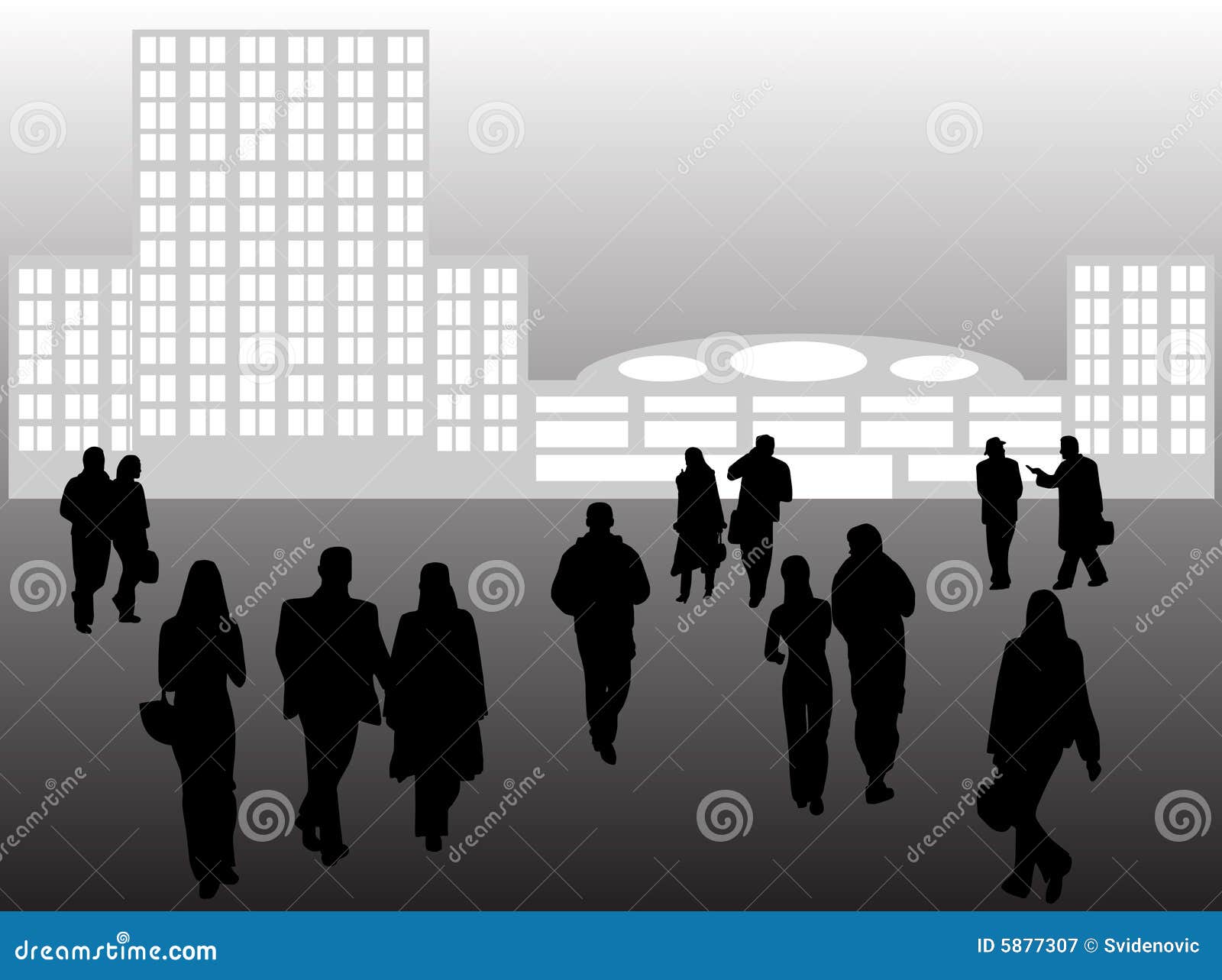 Business People and Buildings Stock Vector - Illustration of artistic ...