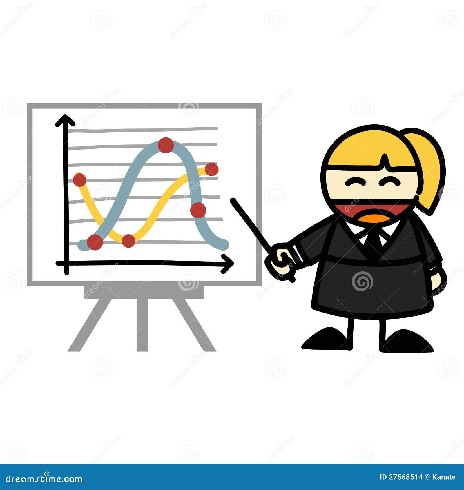 Business People and Business Graph Cartoon. Stock Vector - Illustration ...