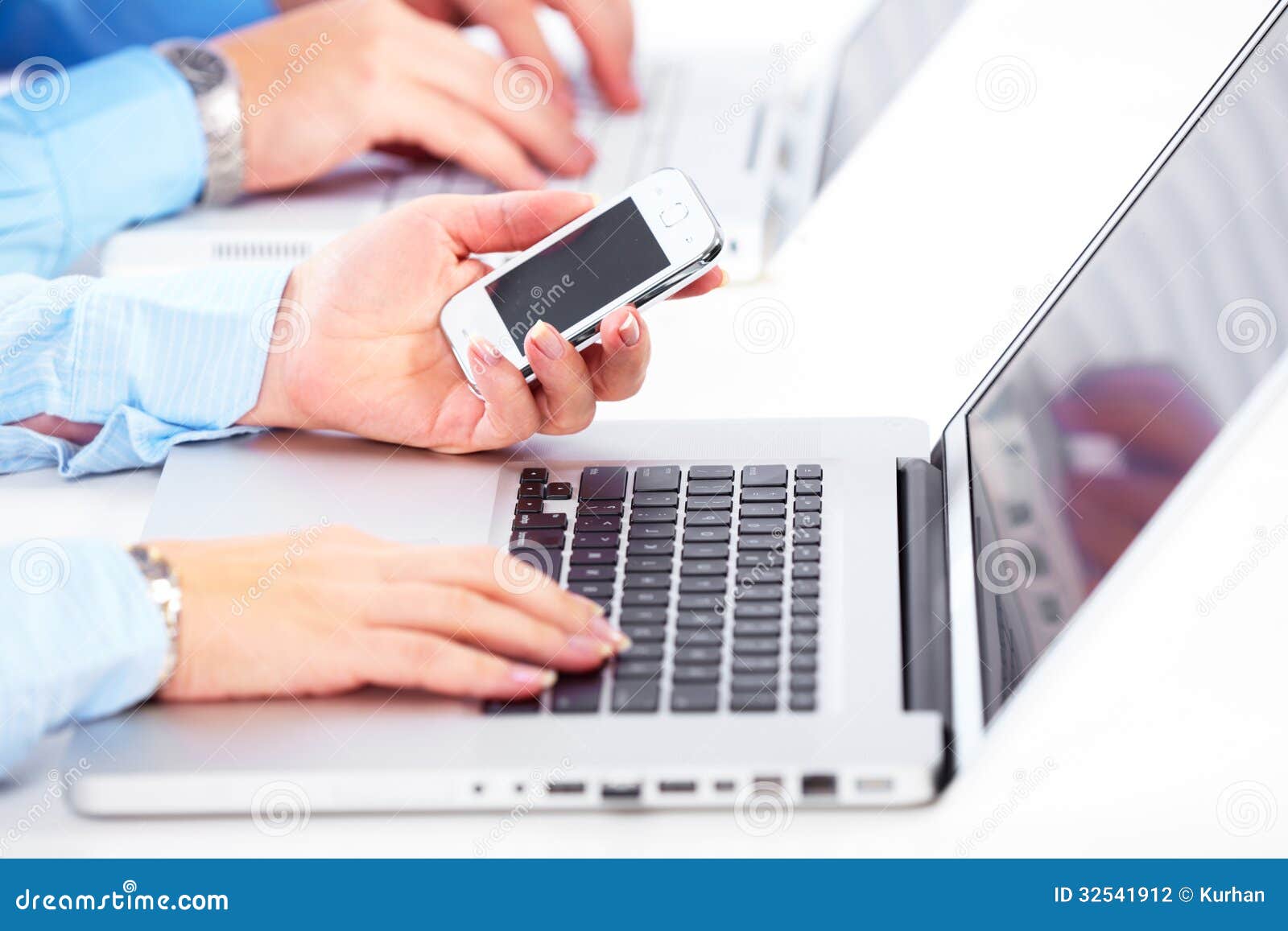 Business People Calling by Smartphone. Stock Photo - Image of screen ...