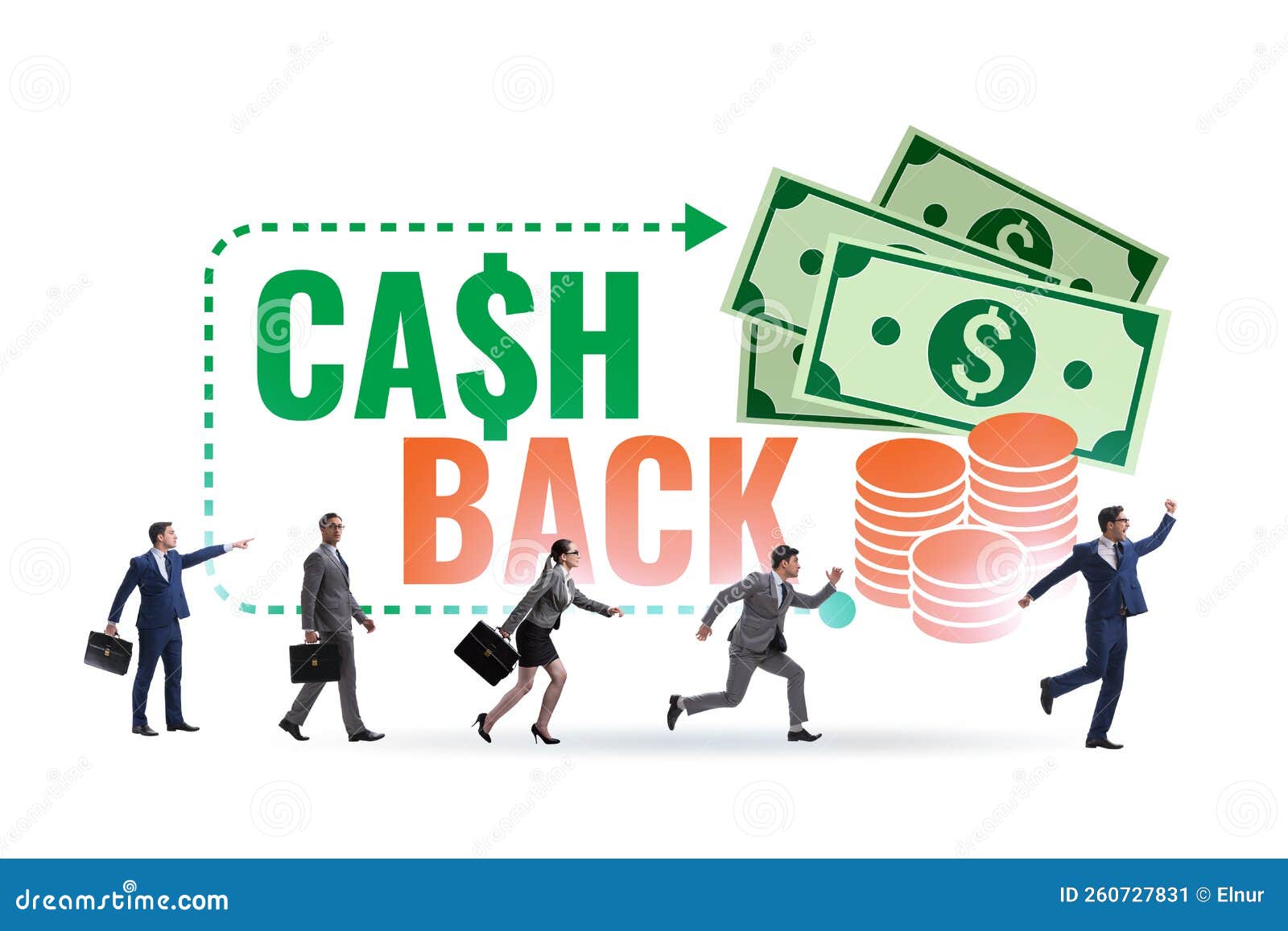 Business People in the Cash Back Concept Stock Image - Image of profit ...