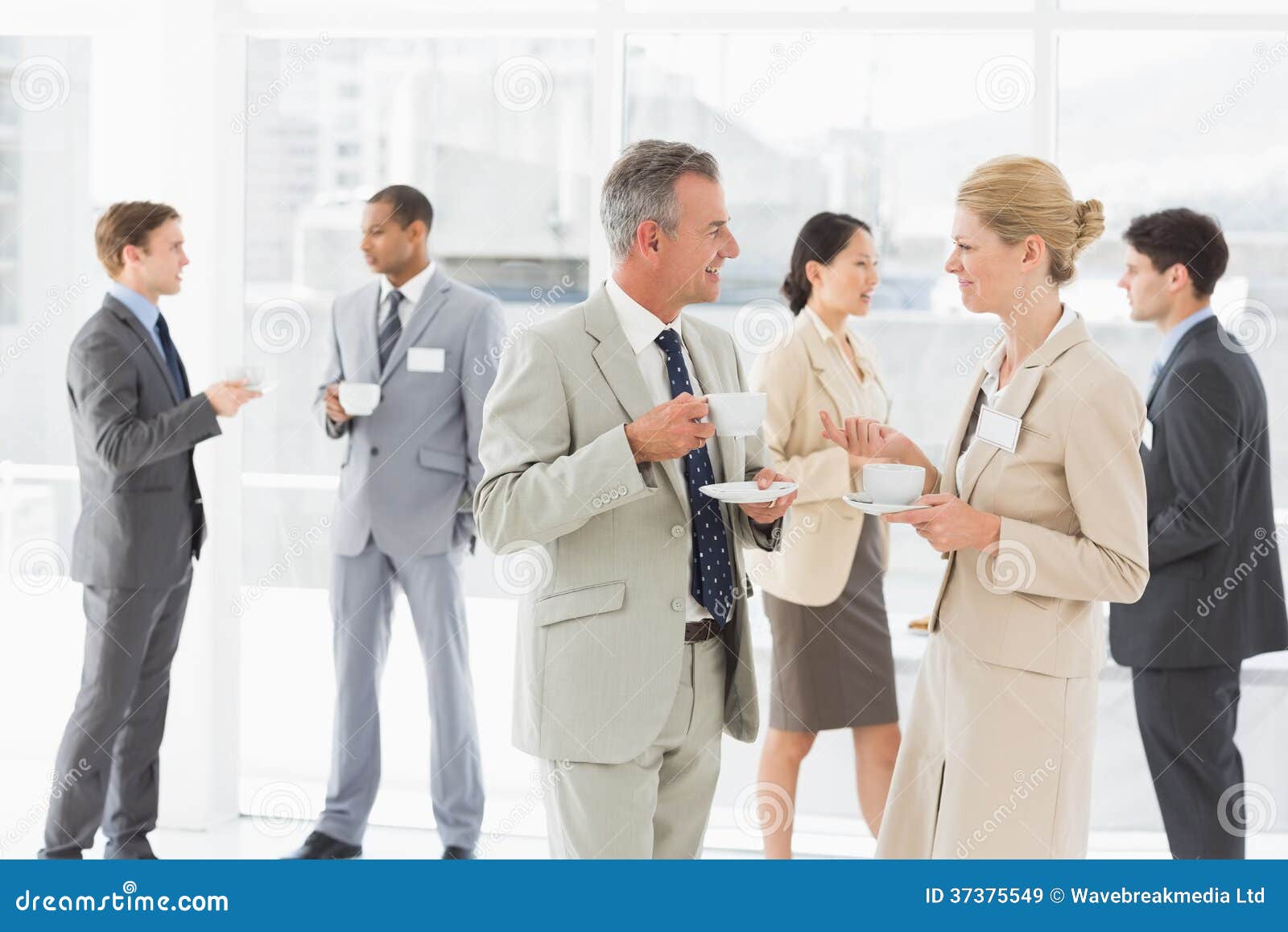 Business People Chatting at a Conference Stock Image - Image of stylish ...