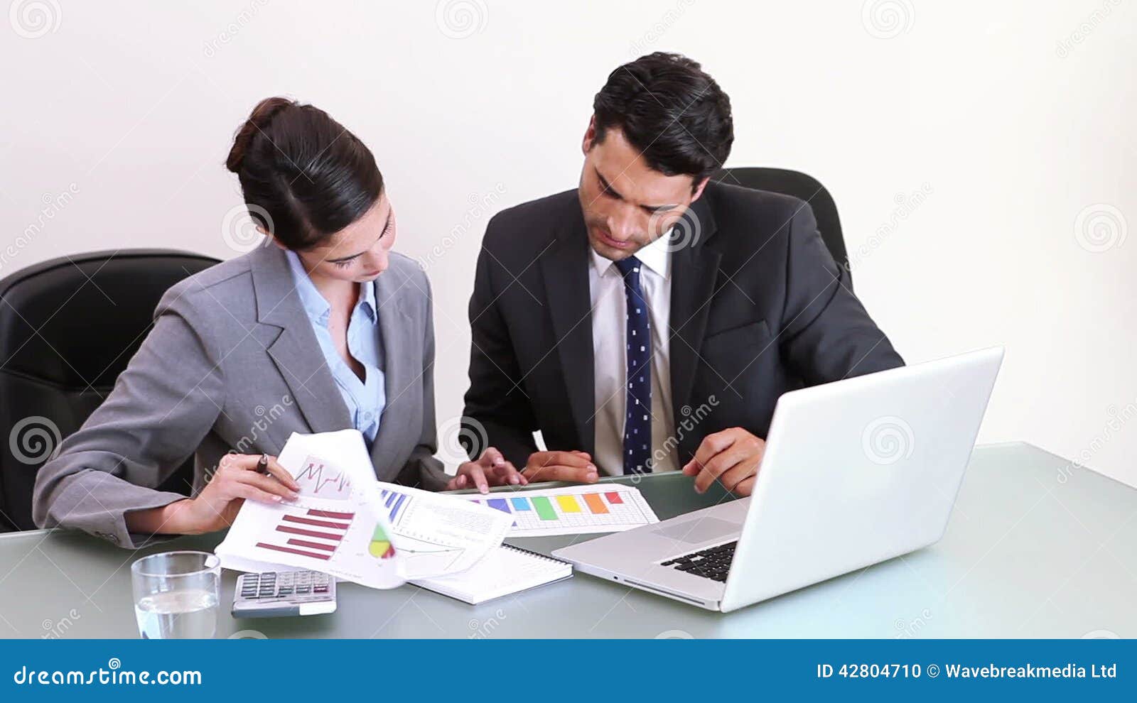 Business People Checking Charts Stock Footage - Video of adult, showing ...