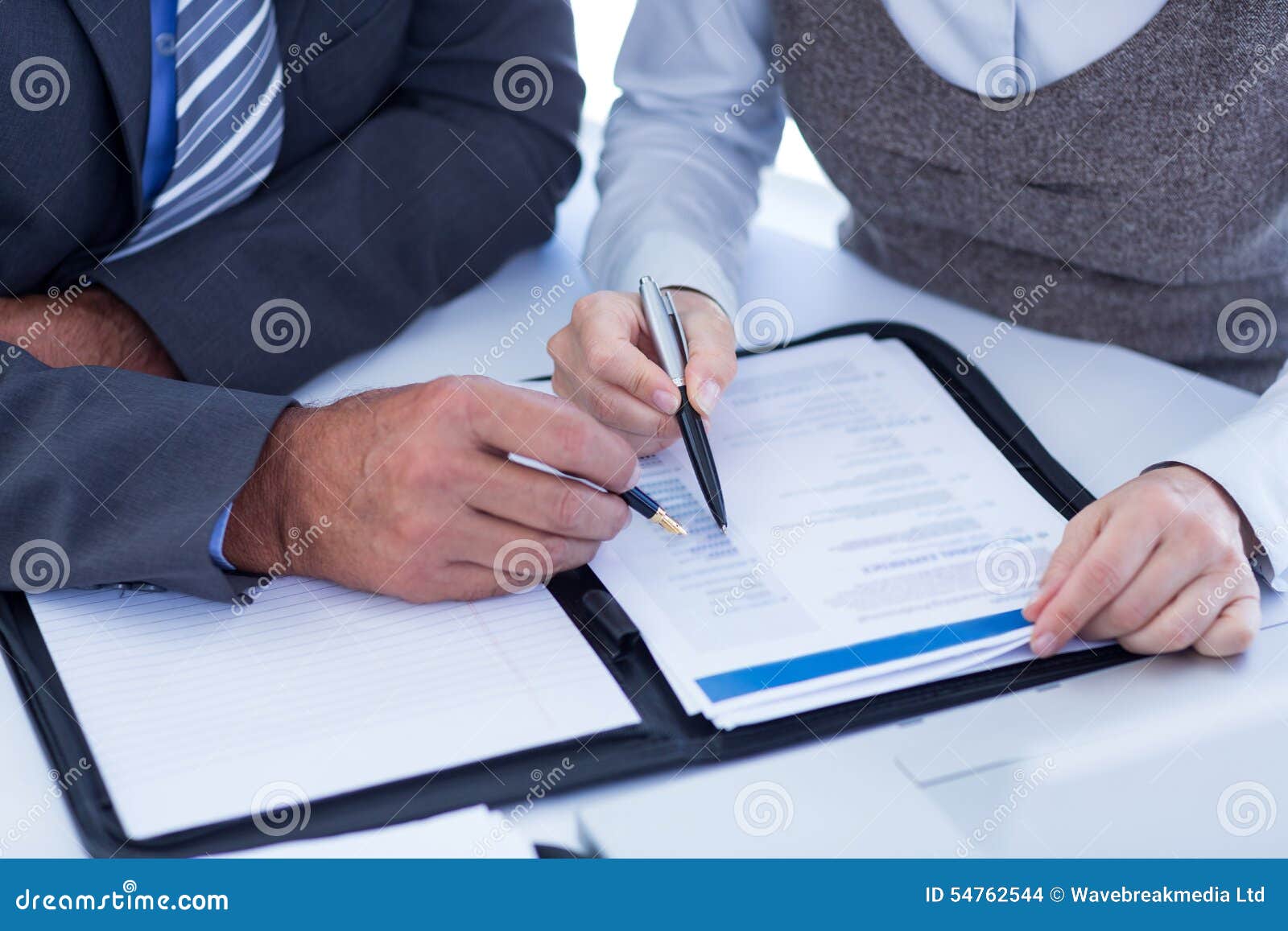 Business People Checking File Stock Photo - Image of executives, papers ...