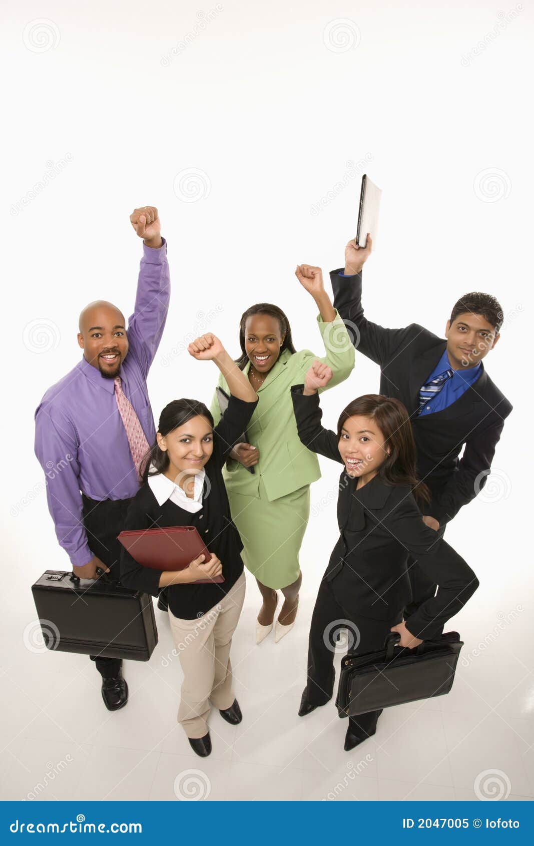 Business people cheering stock image. Image of female - 2047005