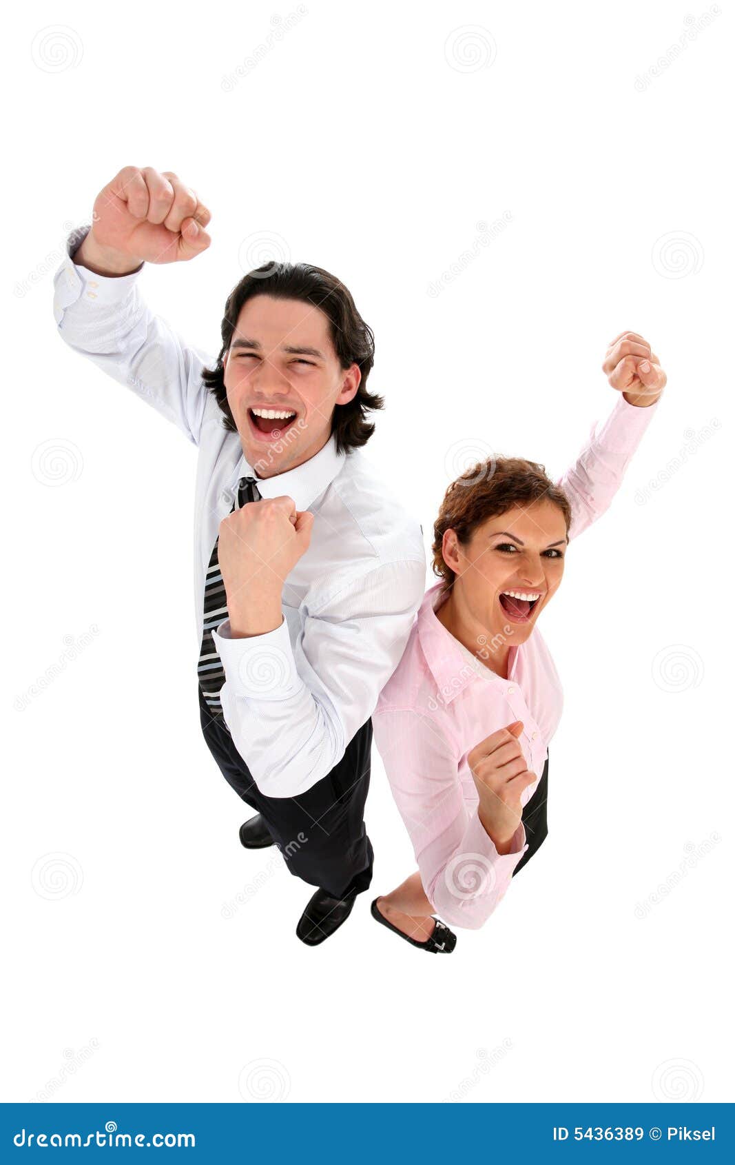 Business People Cheering stock image. Image of raised - 5436389