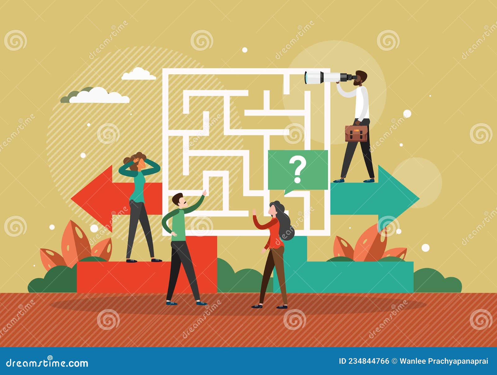 Choosing Problem. Female Chooses Between Career And Family. Work Family ...