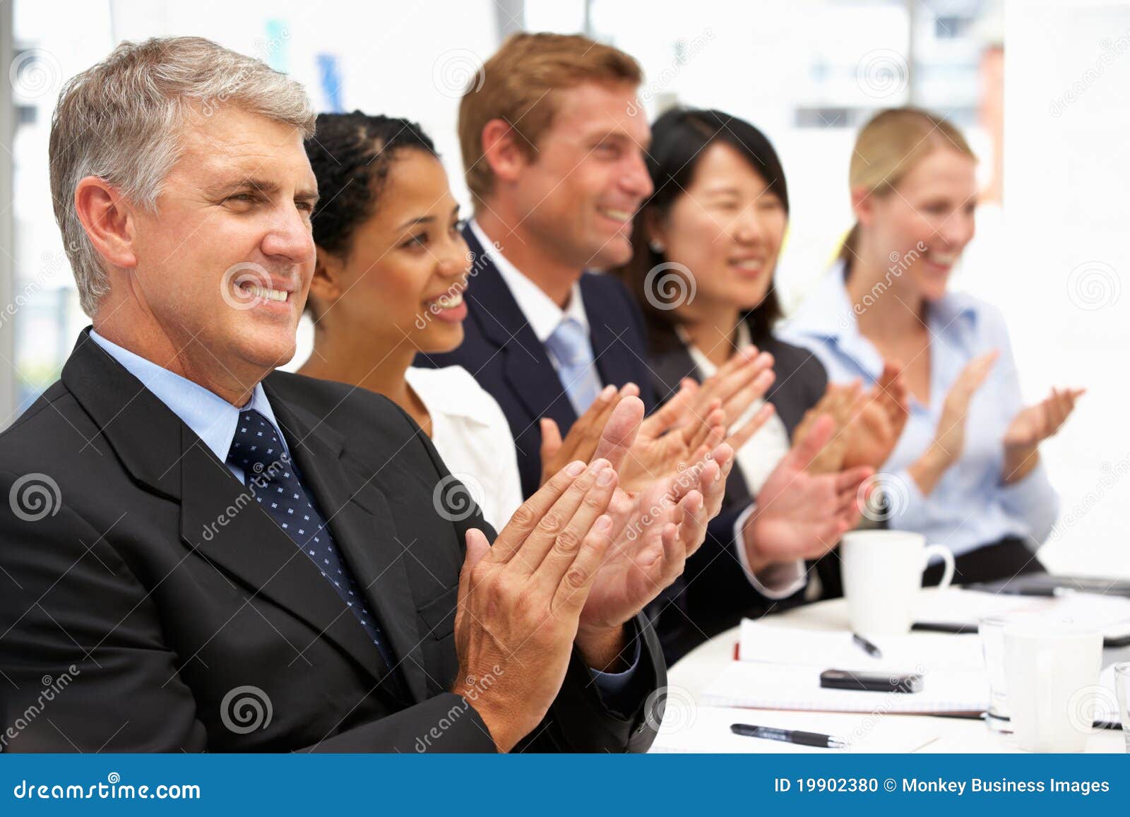 Business people clapping stock photo. Image of confident - 19902380