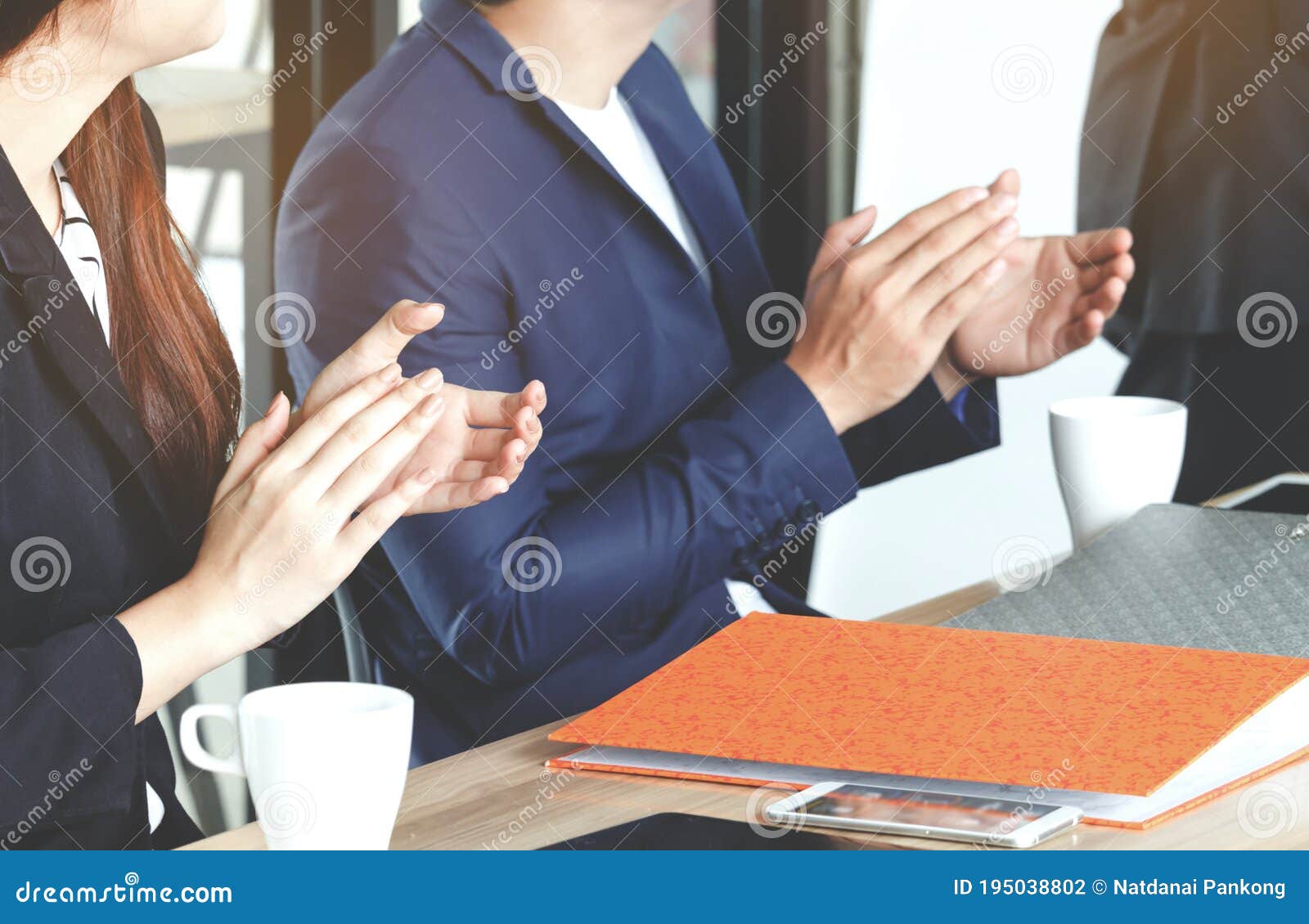 Business People Clapping Hands in the Meeting Stock Photo - Image of ...