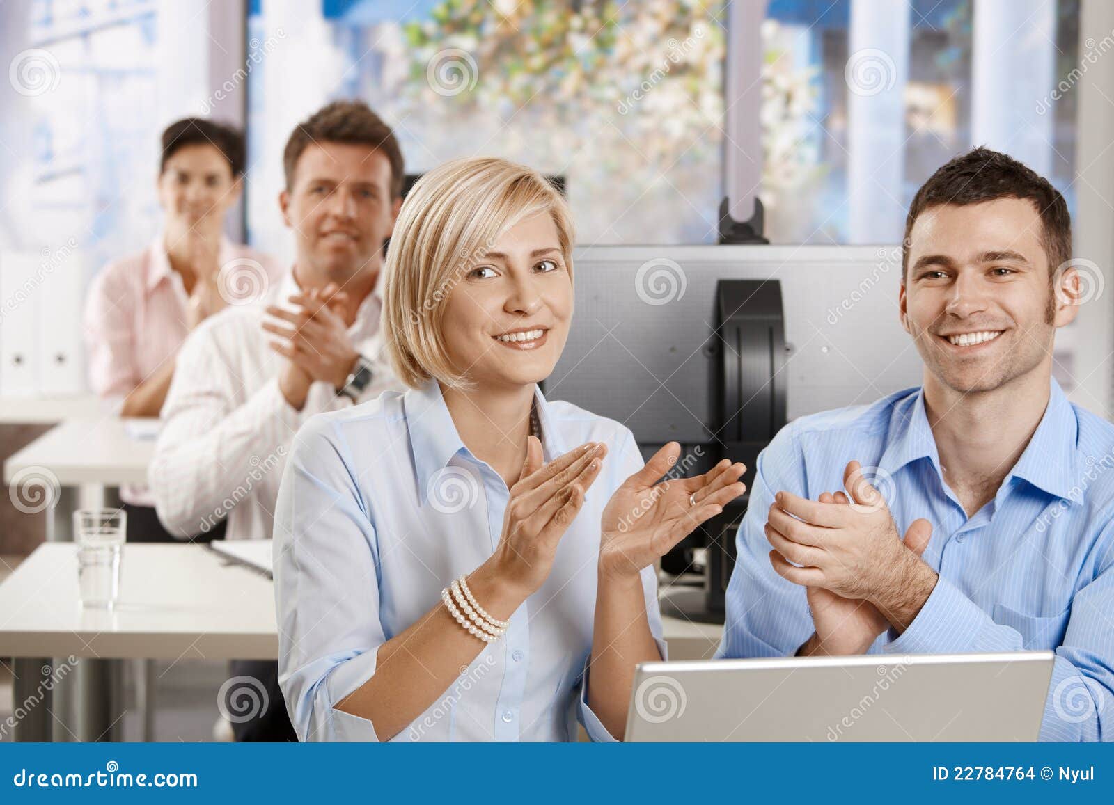 Business People Clapping on Training Stock Photo - Image of cheerful ...