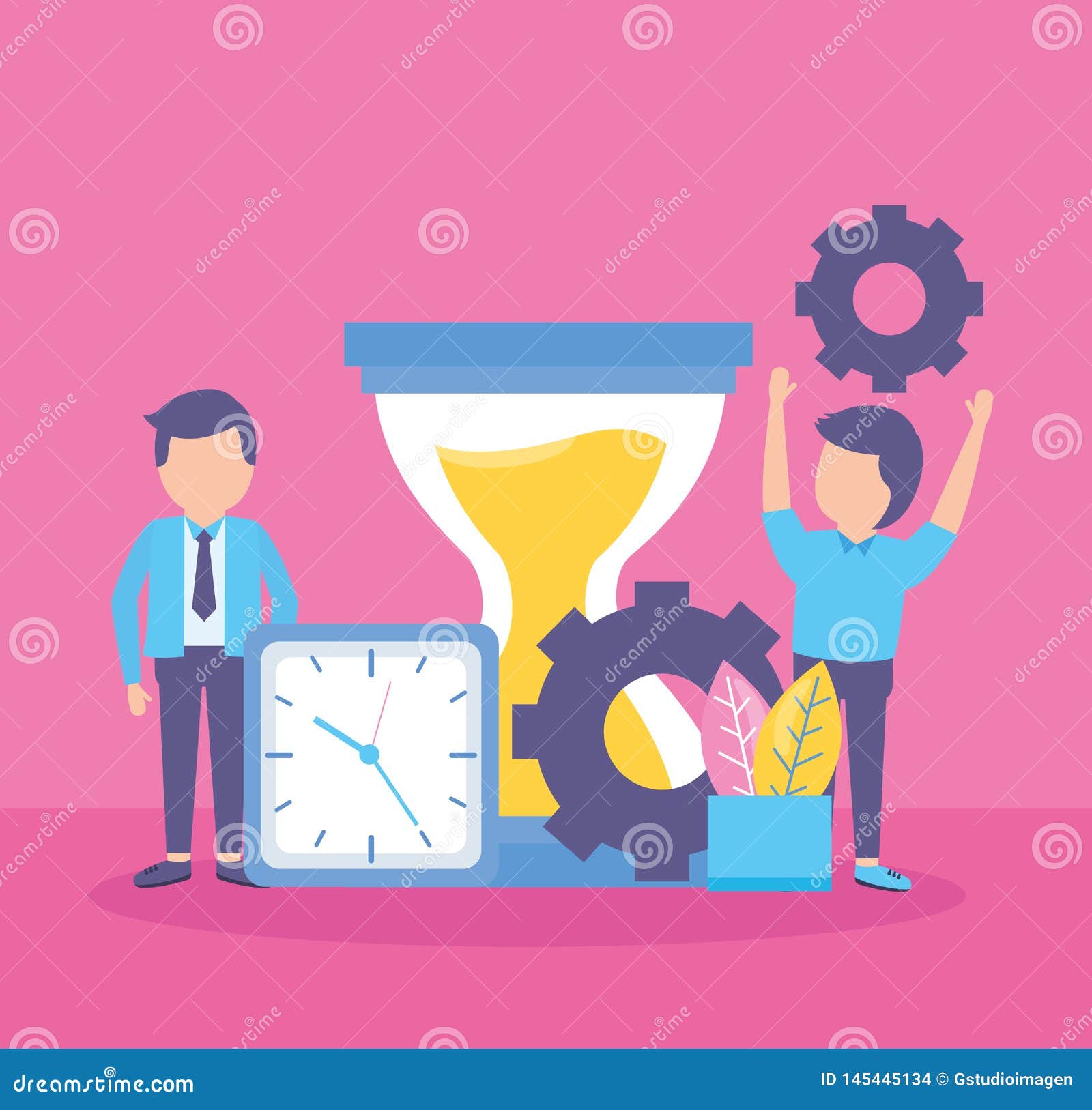 People And Clock Royalty-Free Stock Photo | CartoonDealer.com #387585