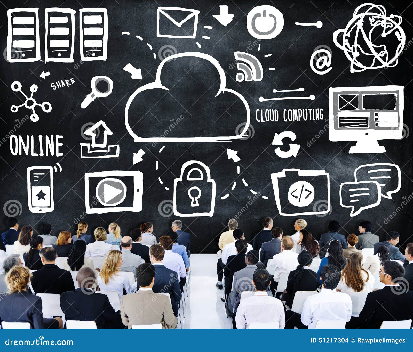 Business People Cloud Computing Seminar Conference Concept Stock Photo ...