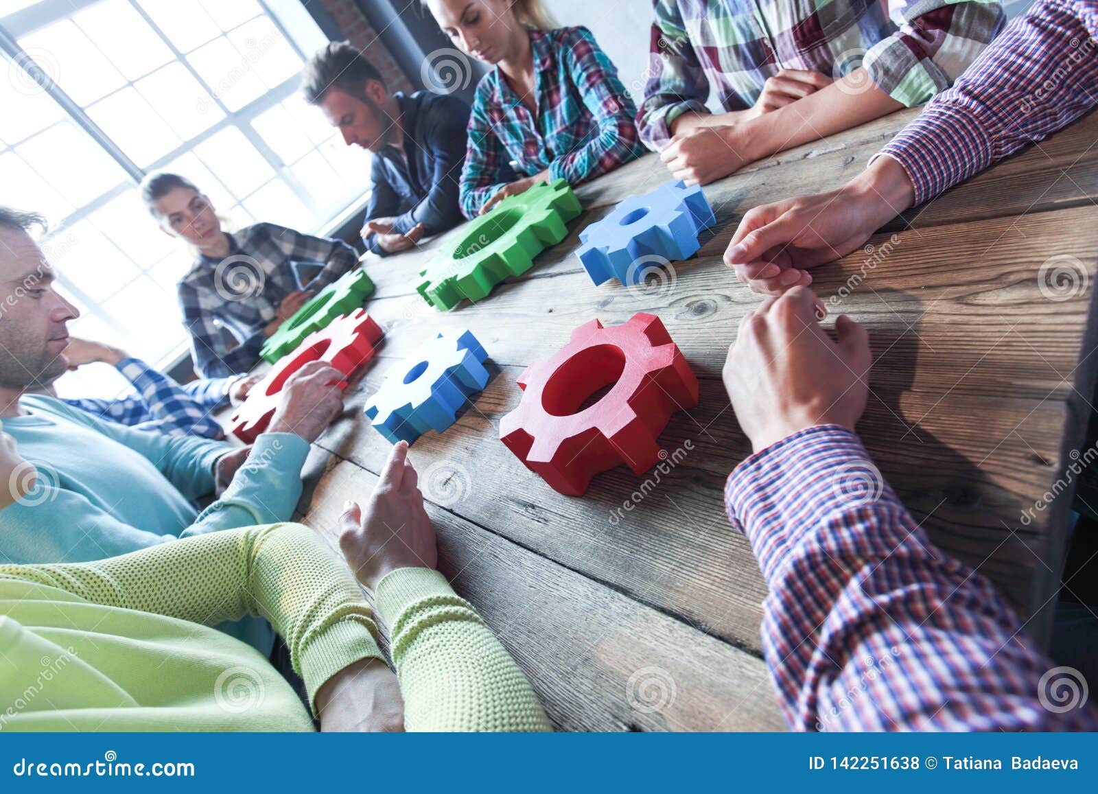 Business People with Cogs of Business Stock Photo - Image of clockwork ...
