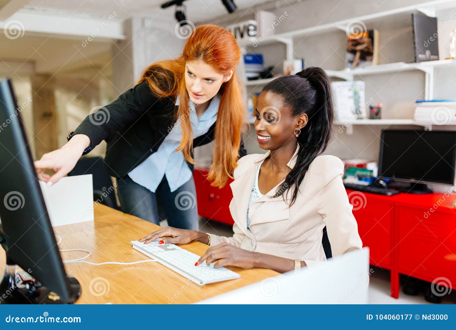Business People Collaborate in Office Stock Image - Image of caucasian ...
