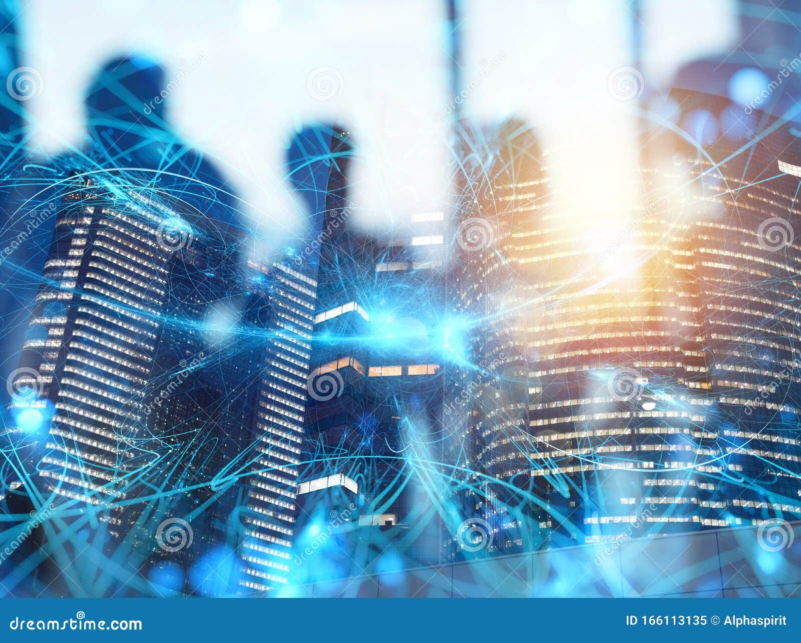 Business People Collaborate Together in Office. Internet Connection ...