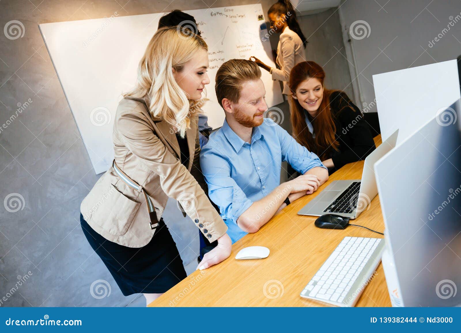 Business People Collaborating in Office Stock Photo - Image of ... Business People Collaborating in Office Stock Photo - Image of ...