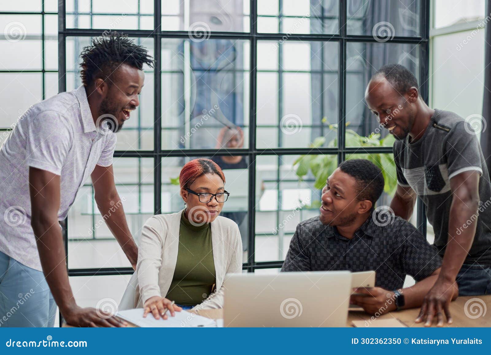 Business People Collaborating in Office and Working on Project Together ...