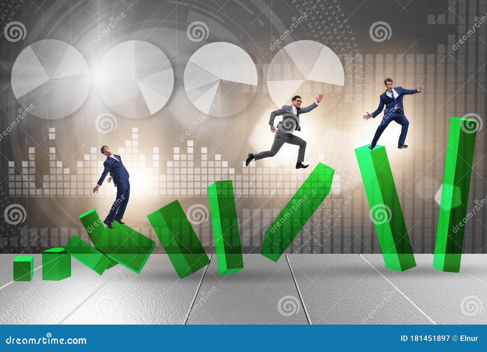 Business People in a Collapsing Economy Concept Stock Image - Image of ...