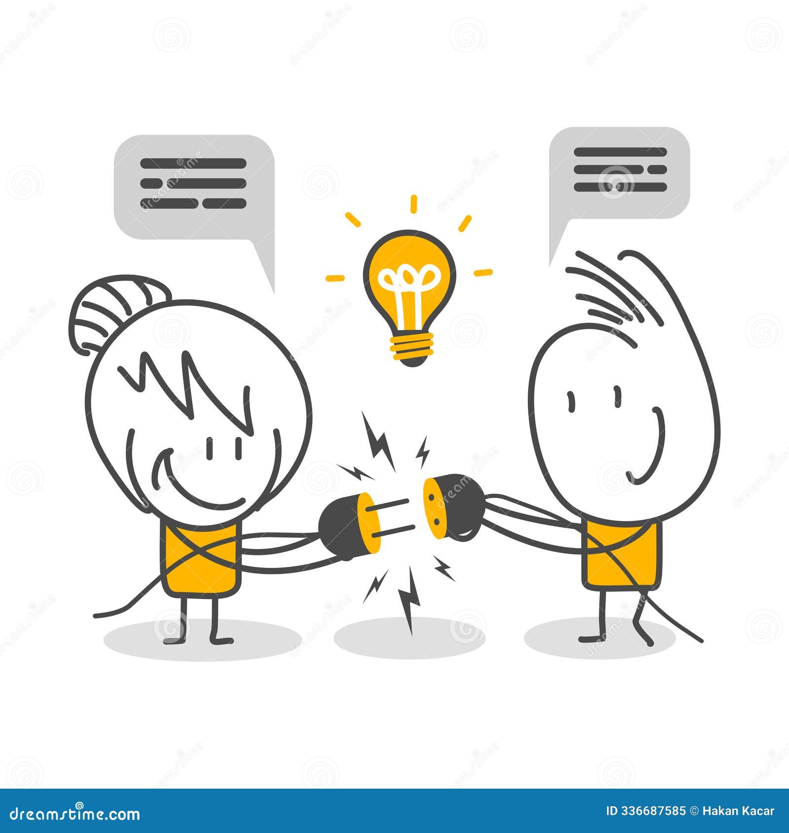 Business People Combine Their Ideas. Solution, Problem Solving, Answer ...