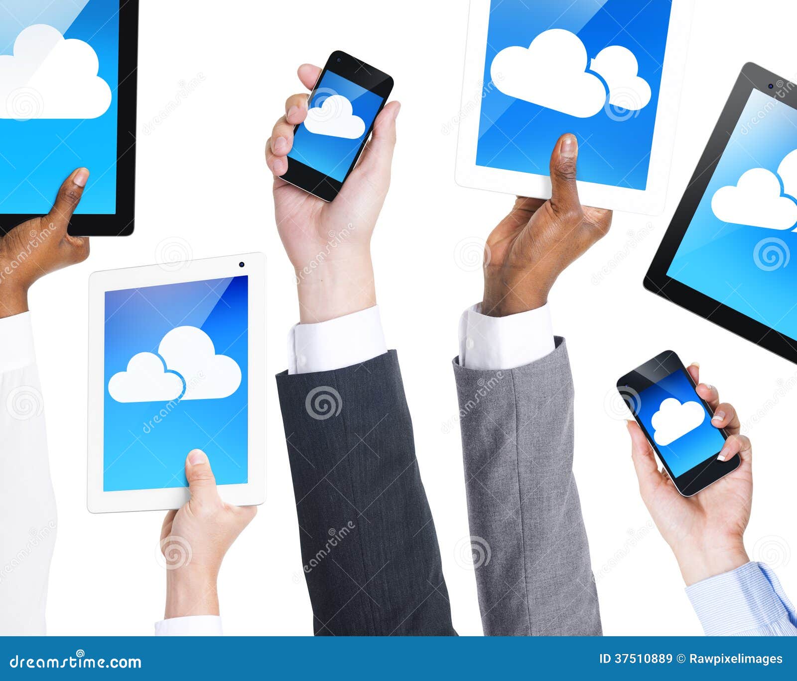 Business People with Communication Devices Stock Image - Image of ...