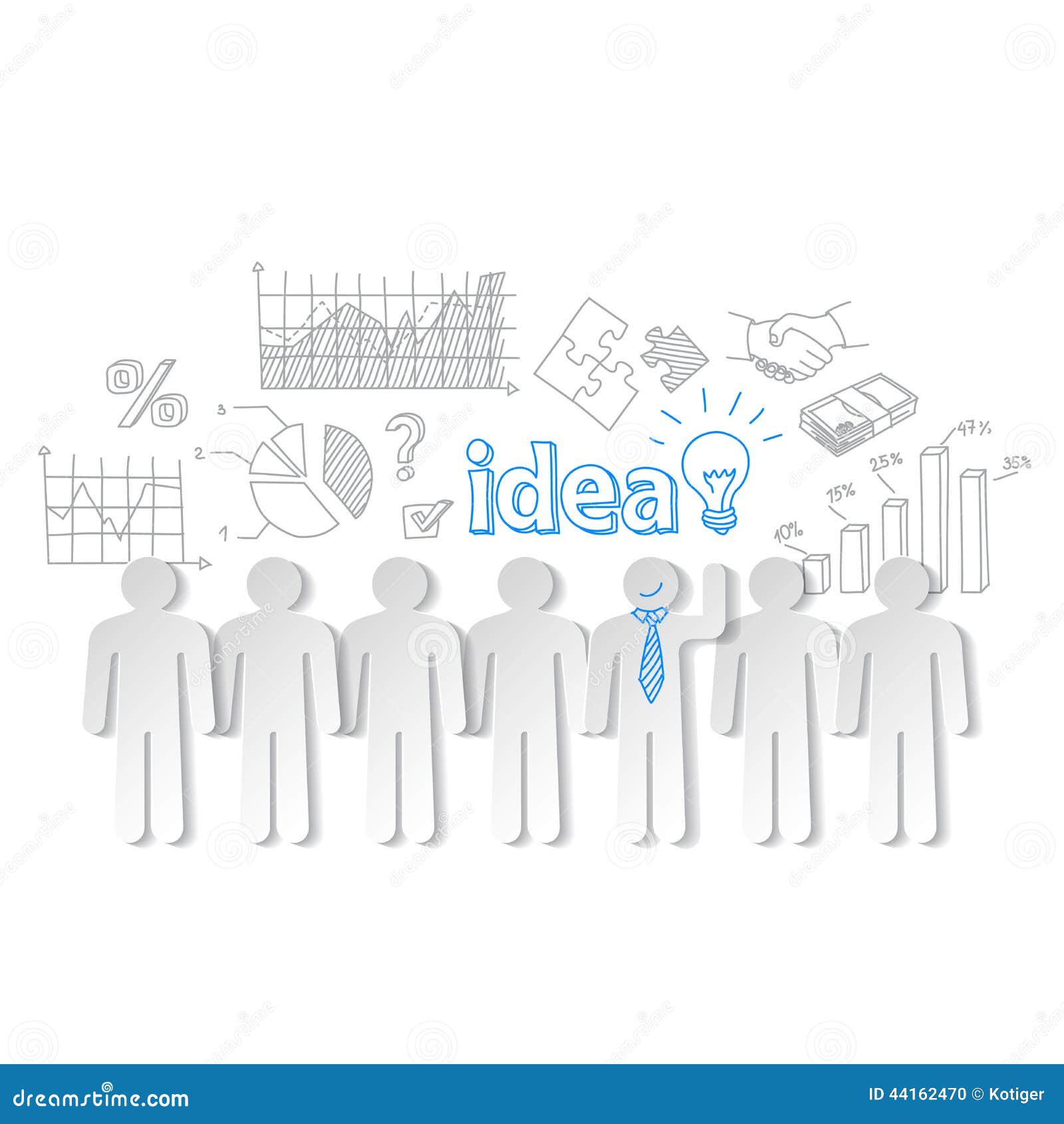 Teamwork Idea Vector Illustration | CartoonDealer.com #27440242