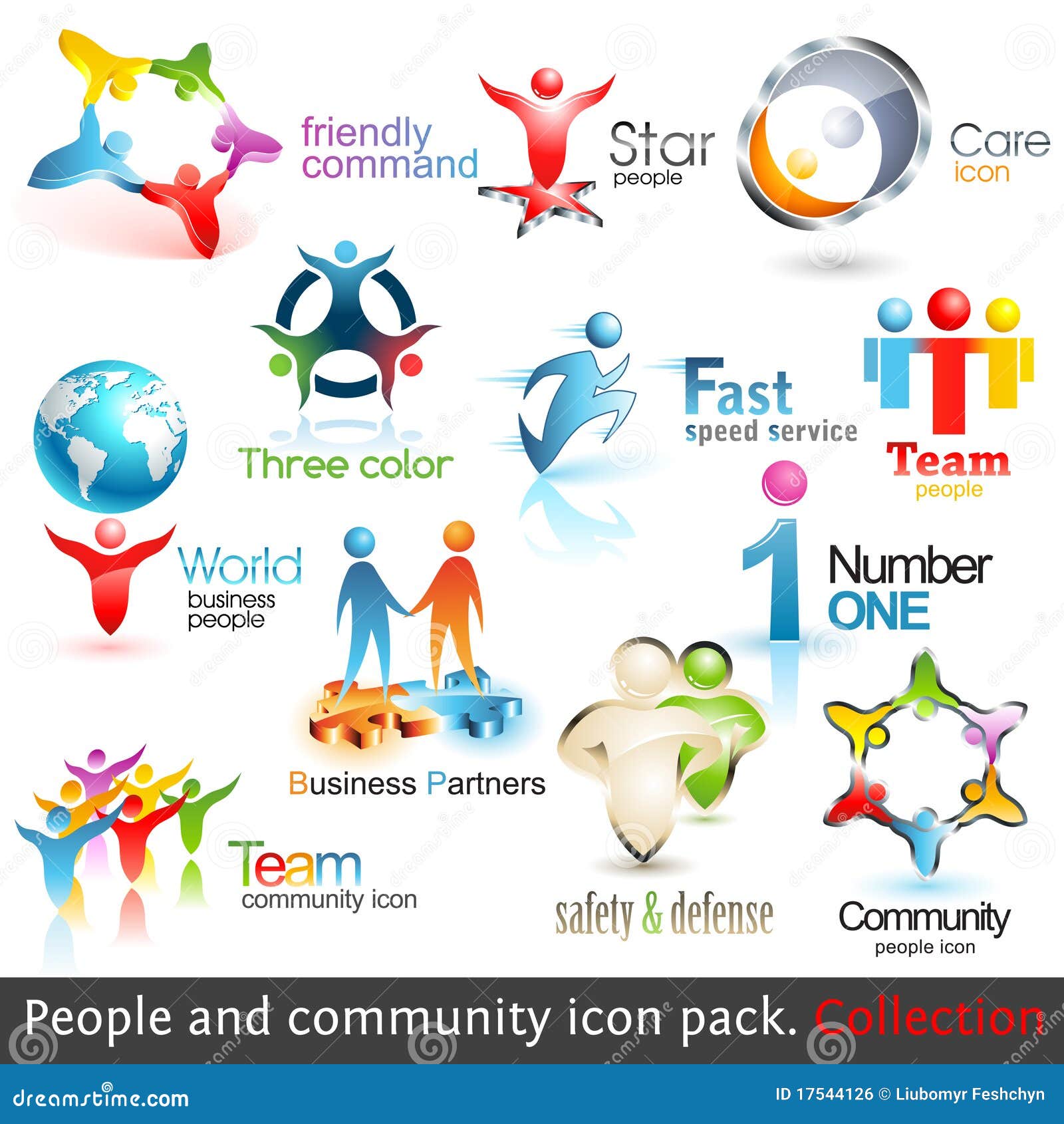 Business People Community 3d Icons Stock Vector - Illustration of ...