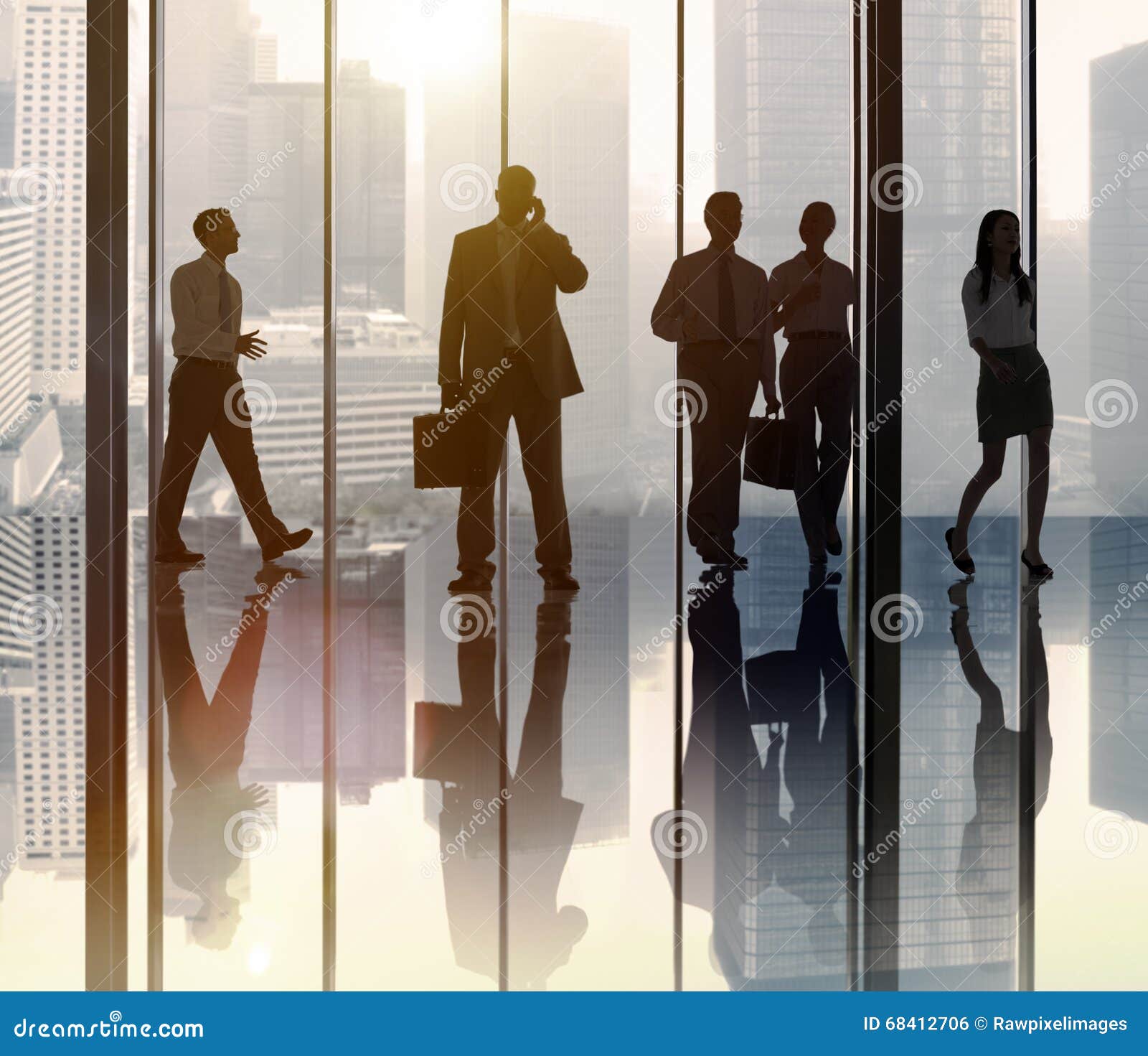 Business People Commuter Walking Communication Concept Stock Photo ...