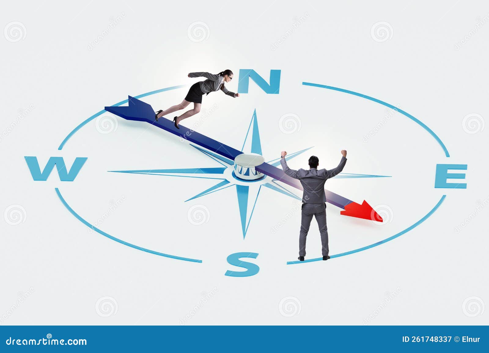 Business People with Compass Looking for Direction Stock Image - Image ...