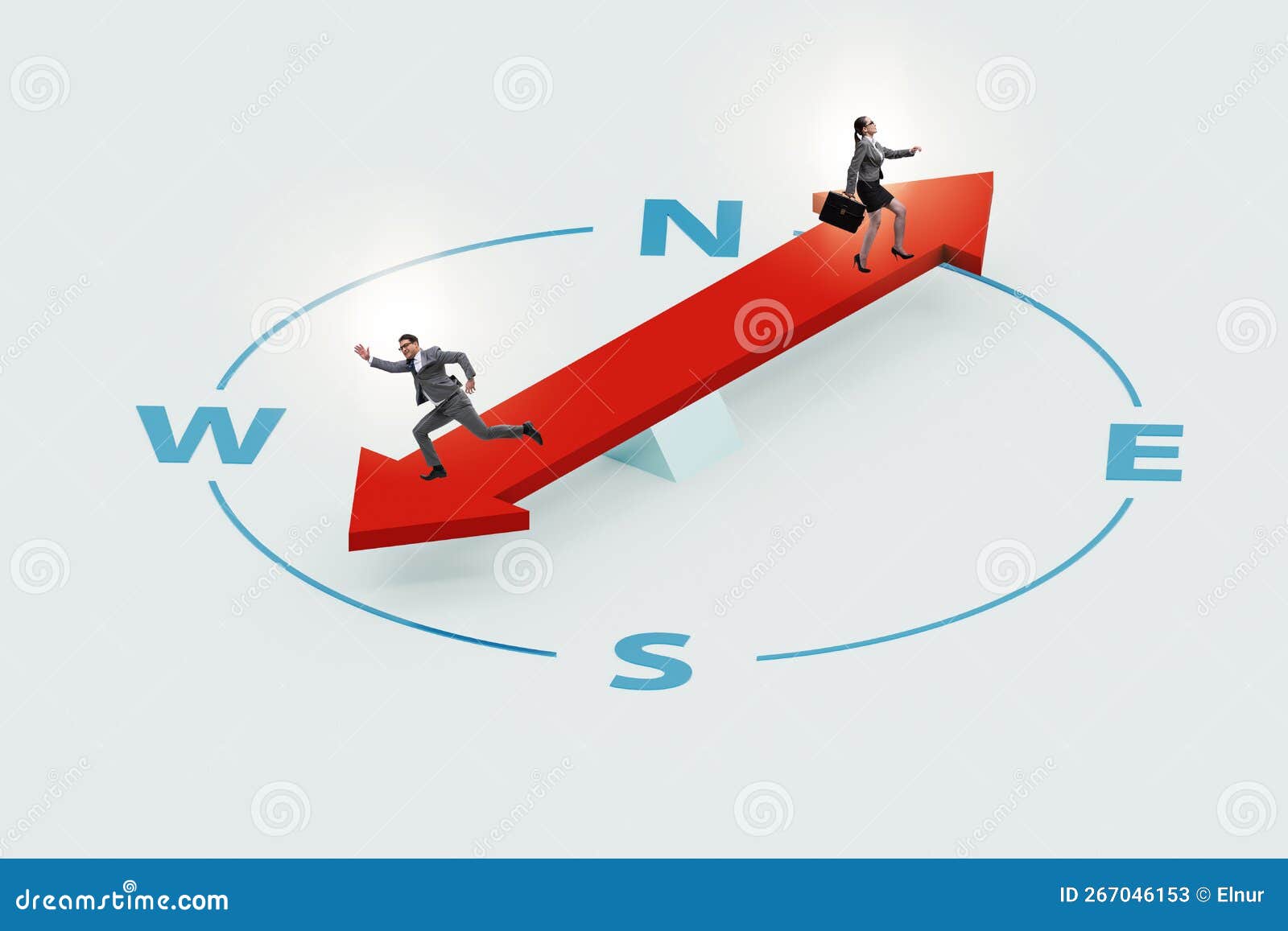 Business People with Compass Looking for Direction Stock Image - Image ...