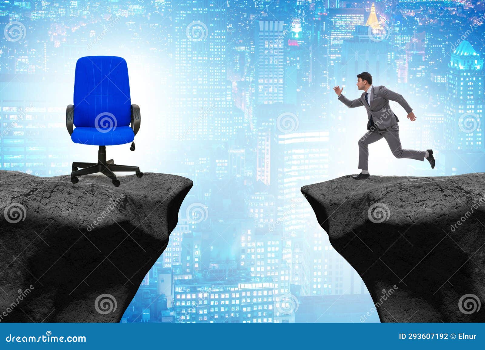 Business People Competing for Promotion Stock Photo - Image of ...