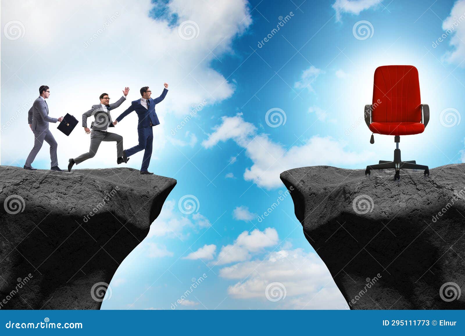 Business People Competing for Promotion Stock Image - Image of employer ...