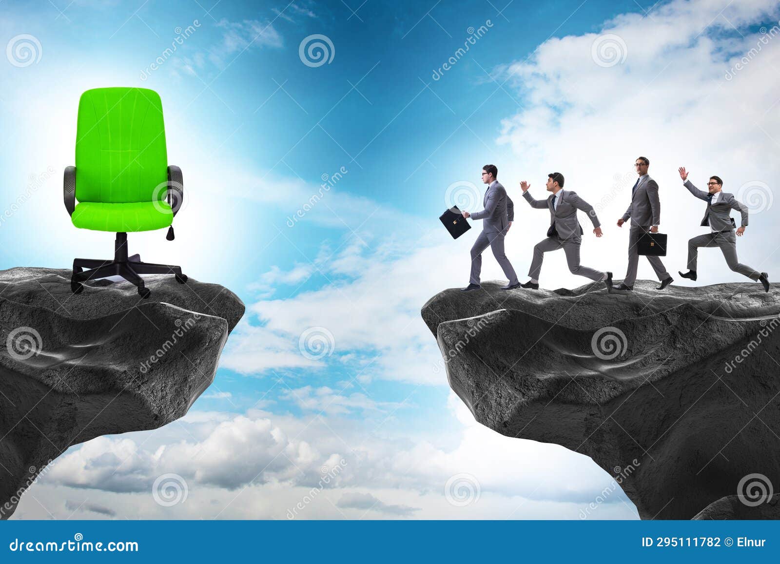 Business People Competing for Promotion Stock Photo - Image of goal ...