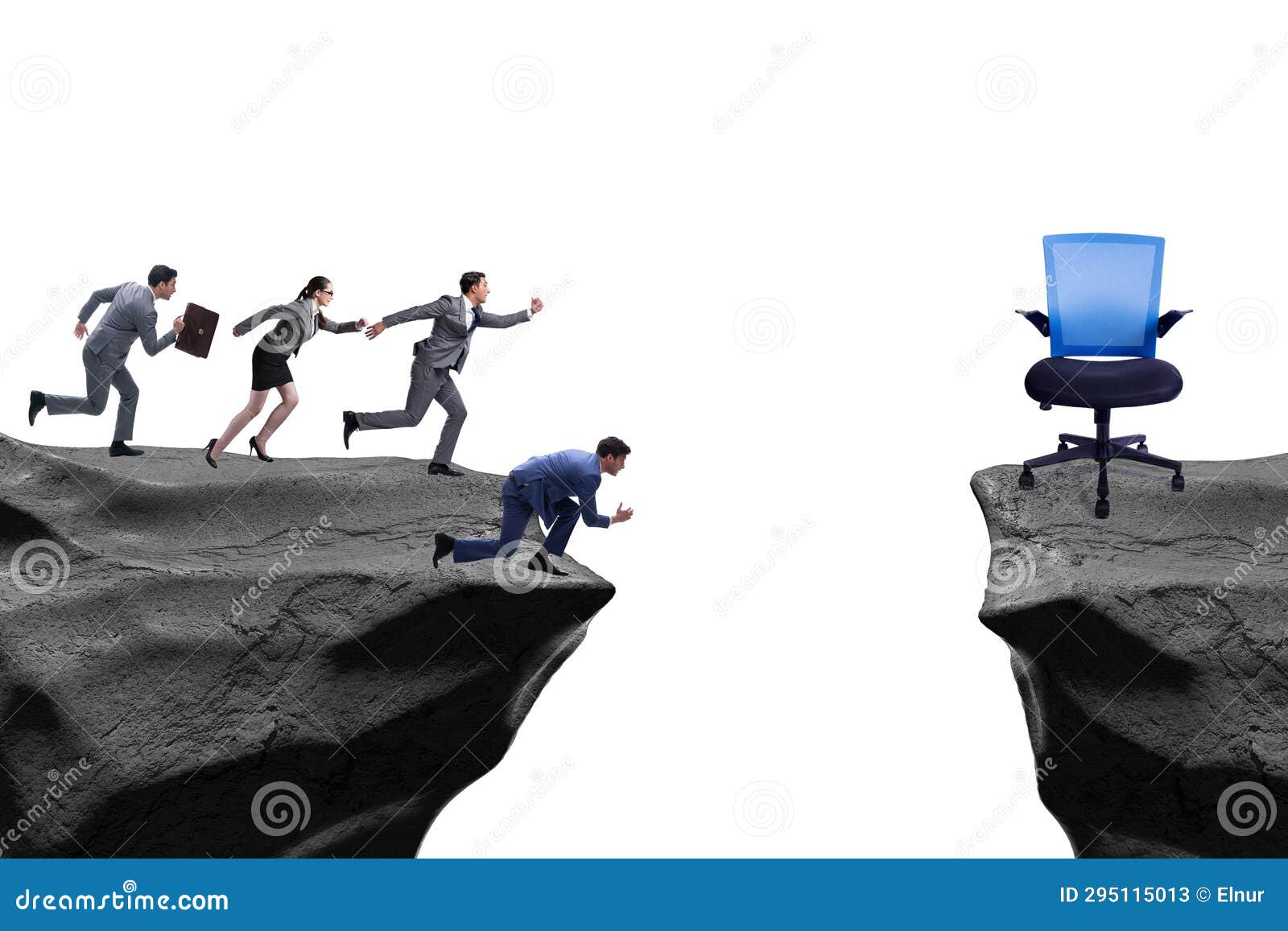 Business People Competing for Promotion Stock Image - Image of goal ...
