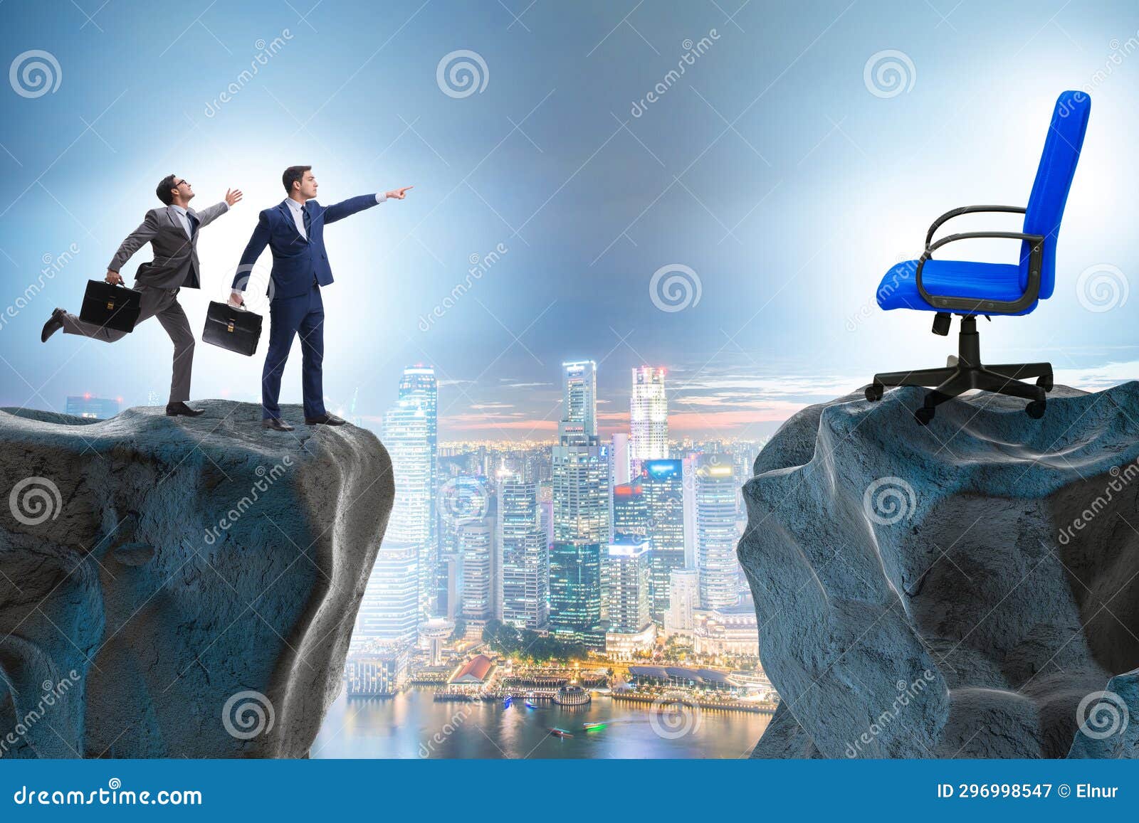 Business People Competing for Promotion Stock Image - Image of obstacle ...