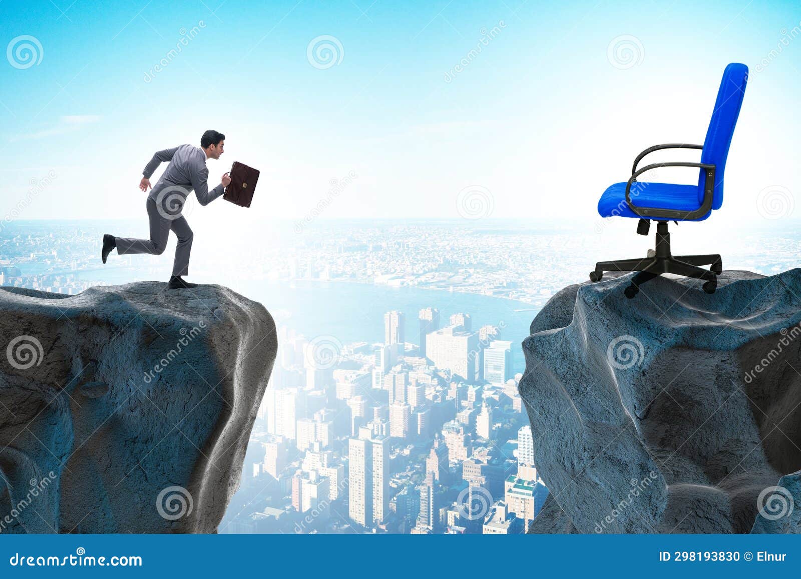 Business People Competing for Promotion Stock Photo - Image of staff ...