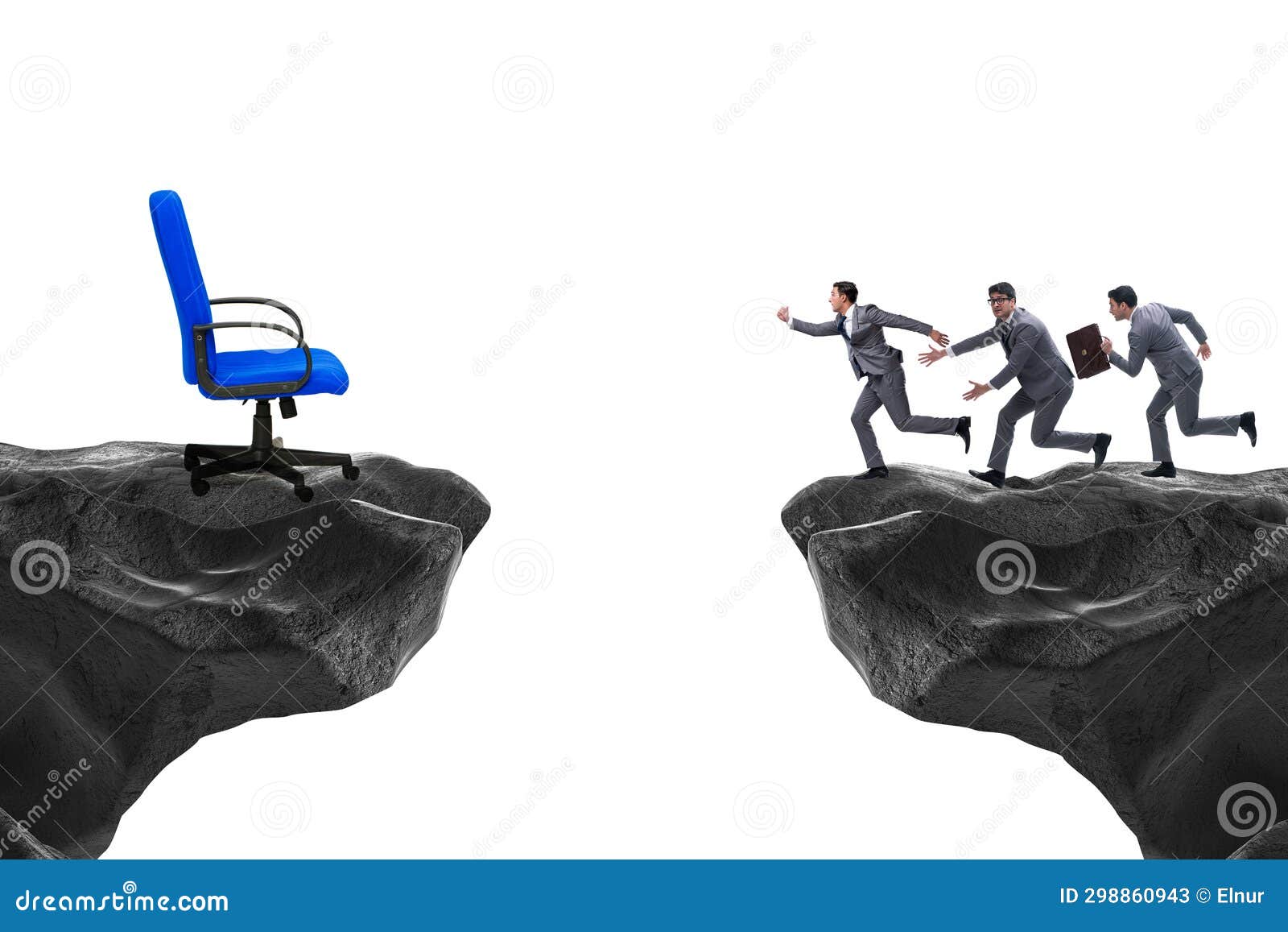 Business People Competing for Promotion Stock Image - Image of ...