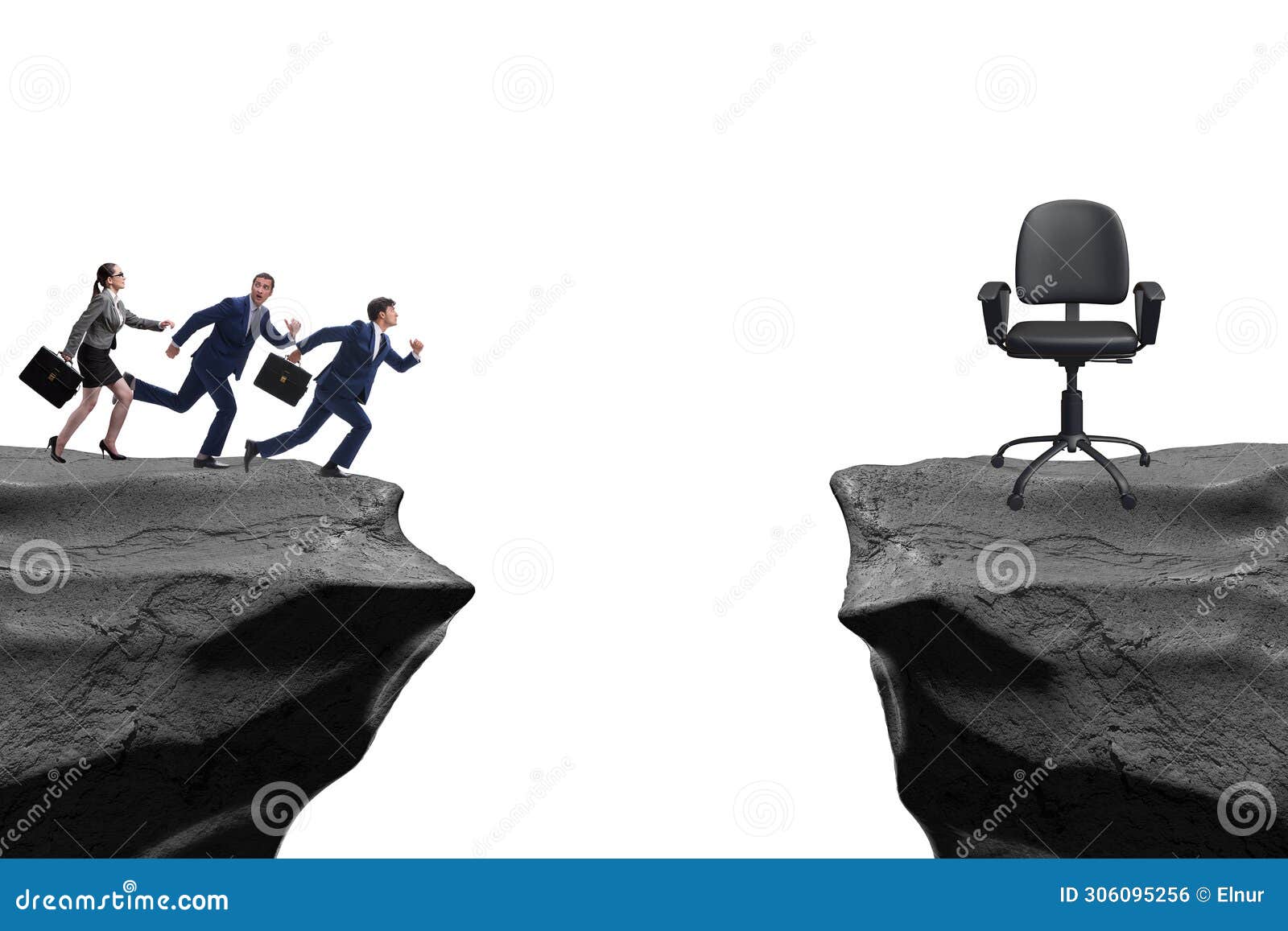 Business People Competing for Promotion Stock Photo - Image of human ...